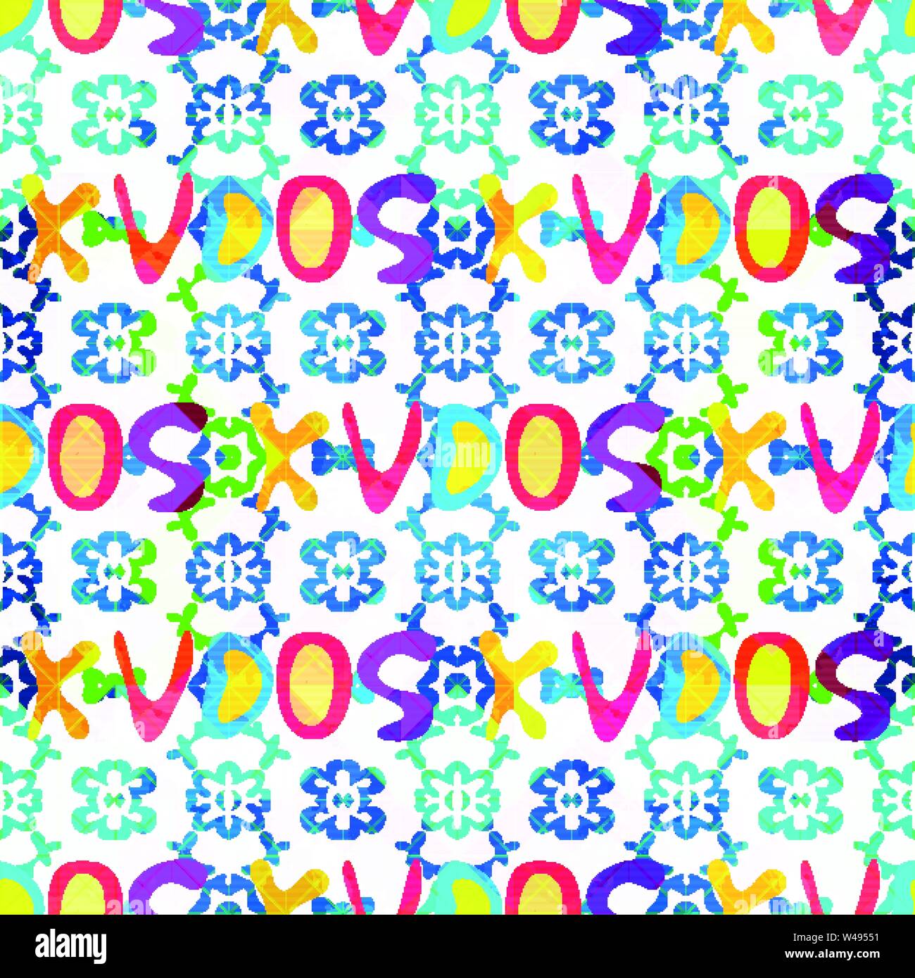 A seamless pattern of words in English in the style of graffiti ...