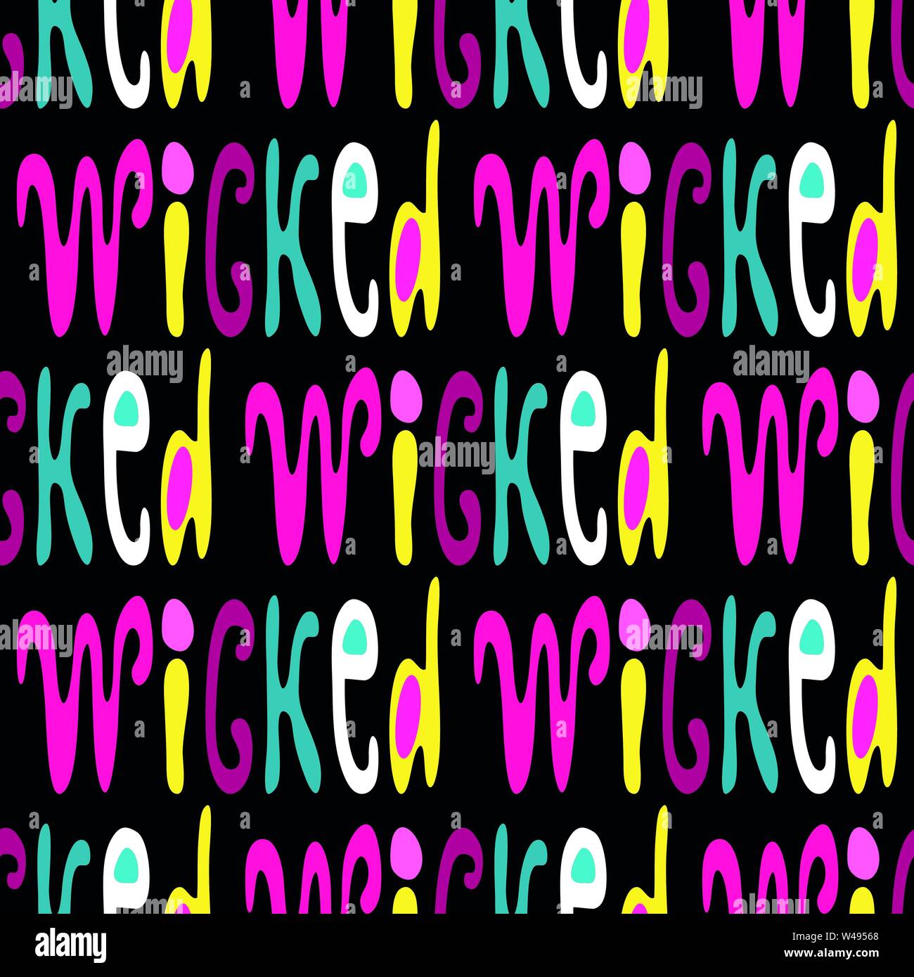 A seamless pattern of words in English in the style of graffiti ...