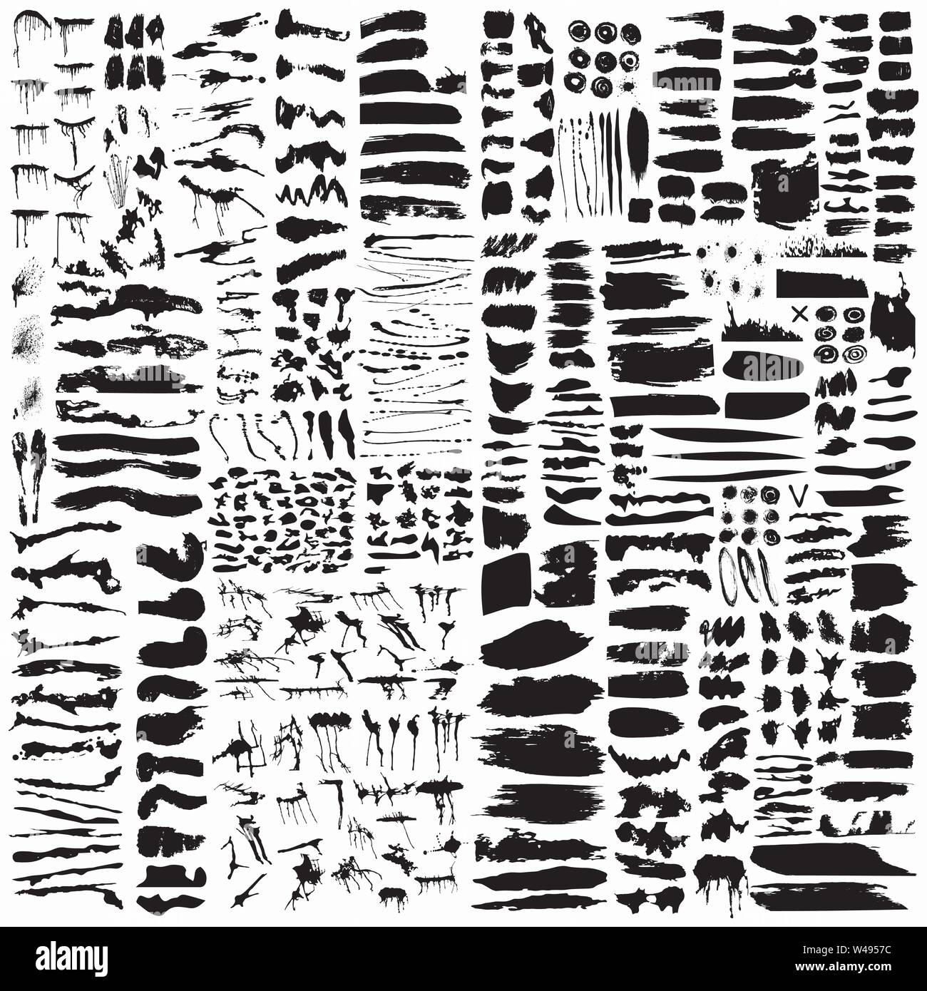 a collection of ink strokes for your design Stock Vector Image & Art ...