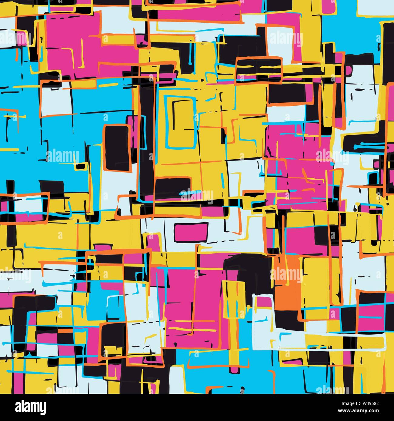 geometric abstract color pattern in graffiti style. Quality vector ...