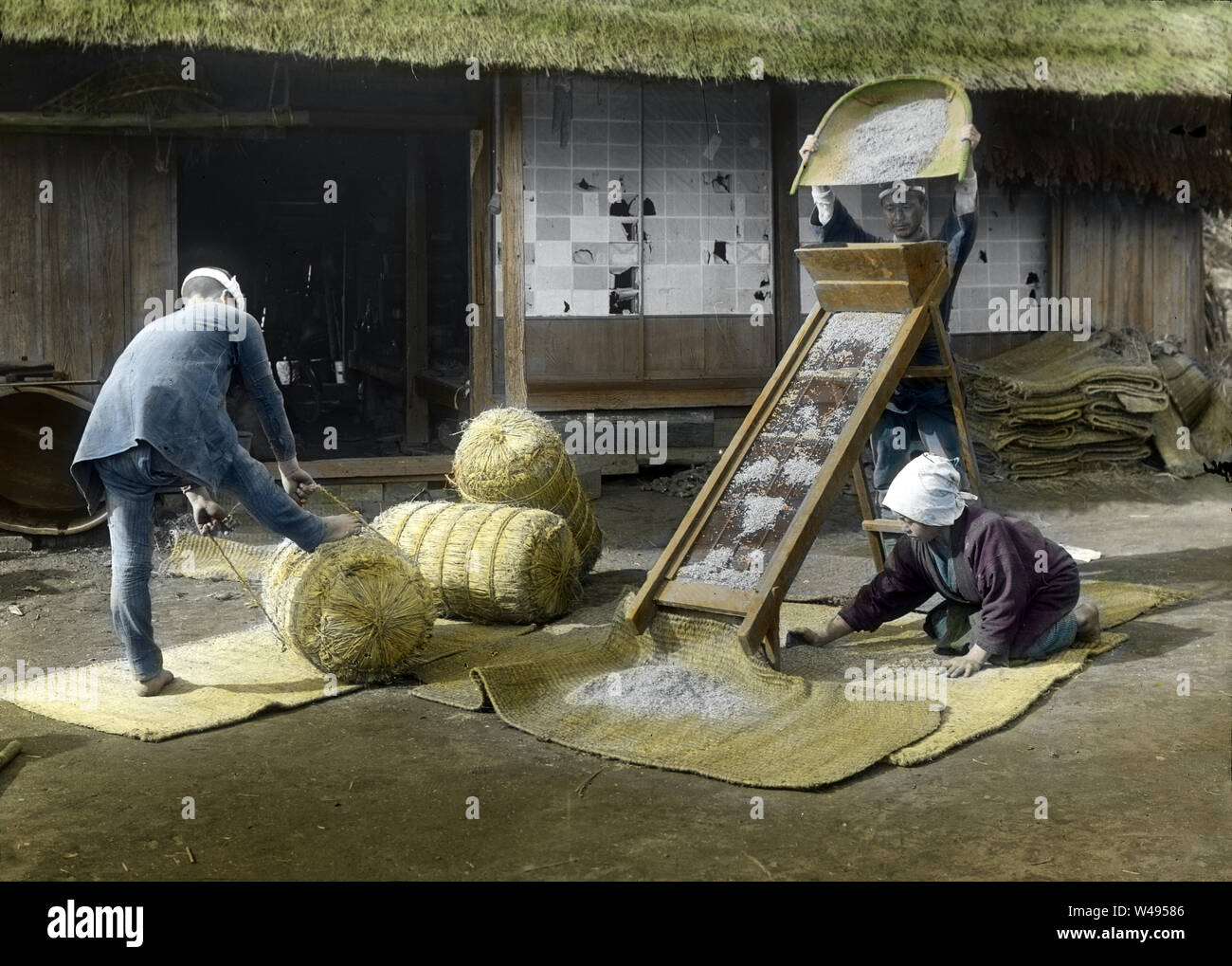 Old winnowing machine hi-res stock photography and images - Alamy