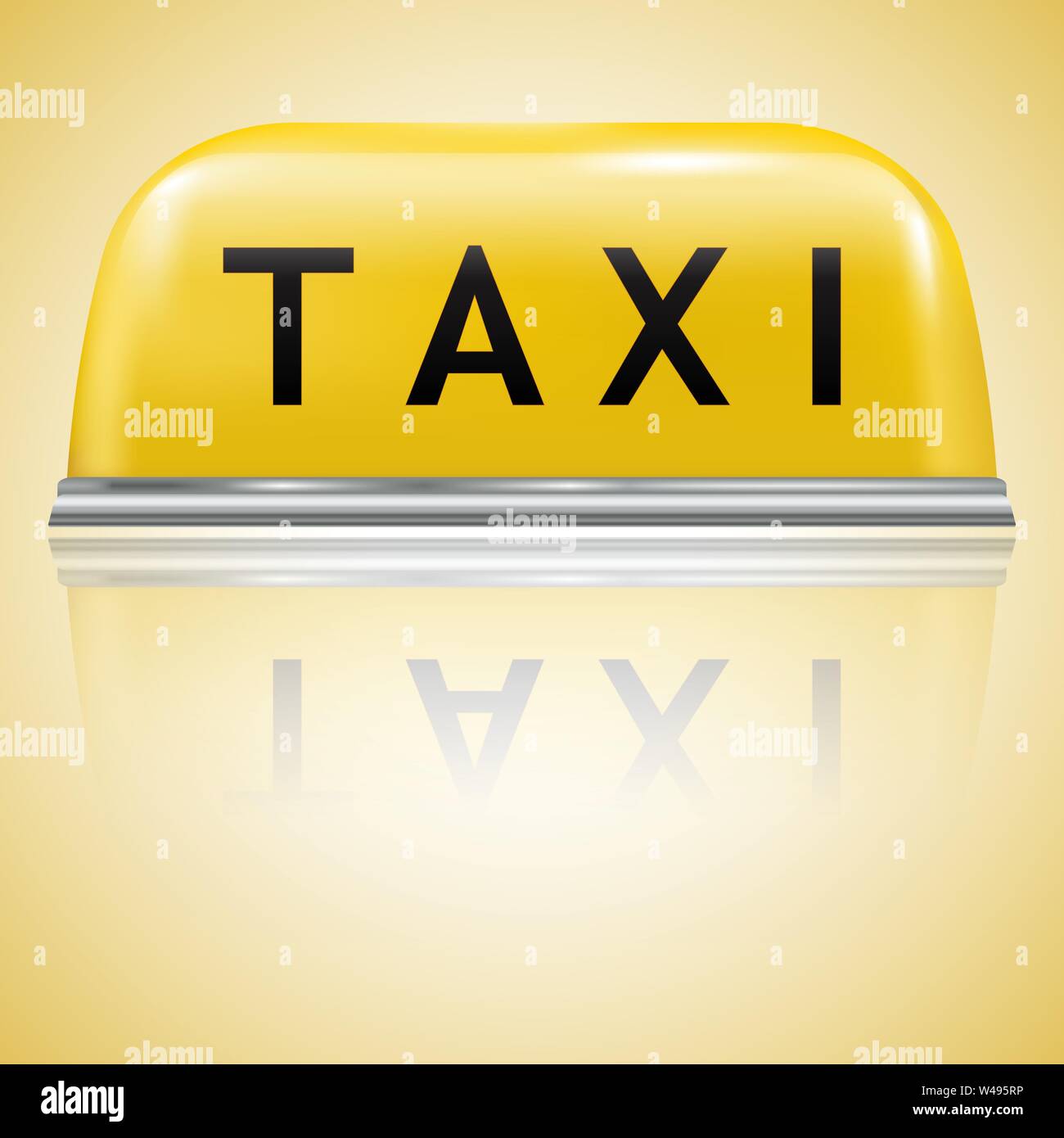 Taxi yellow lamp. Vector 3d illustration Stock Vector Image & Art - Alamy