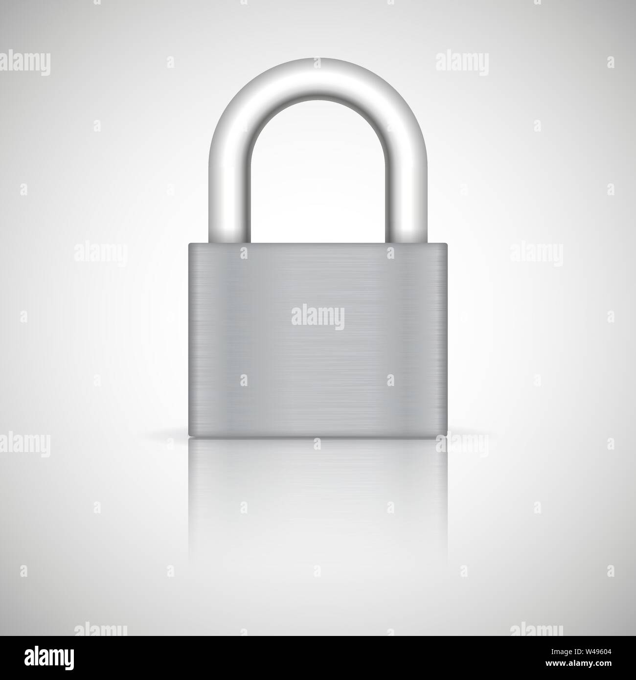 Silver metal padlock Stock Vector Images - Alamy
