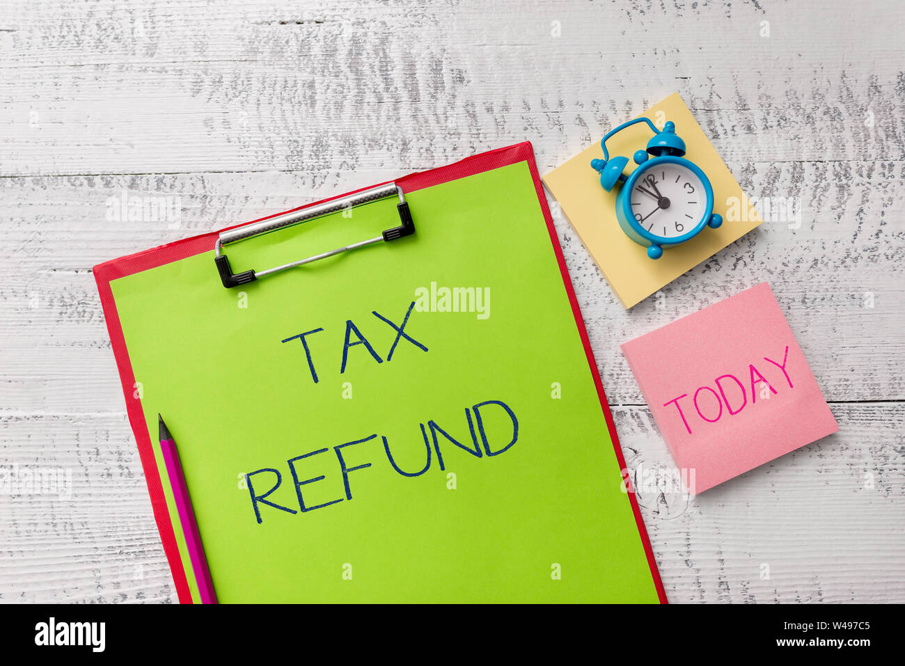 Handwriting text Tax Refund. Conceptual photo refund on tax when the ...