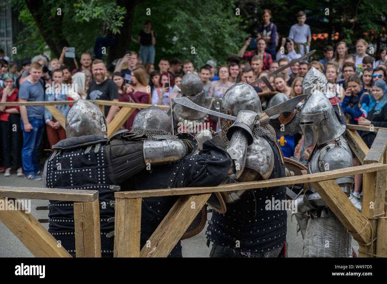 VLADIVOSTOK, RUSSIA - JULY 20, 2019: Festival on the game and a series ...