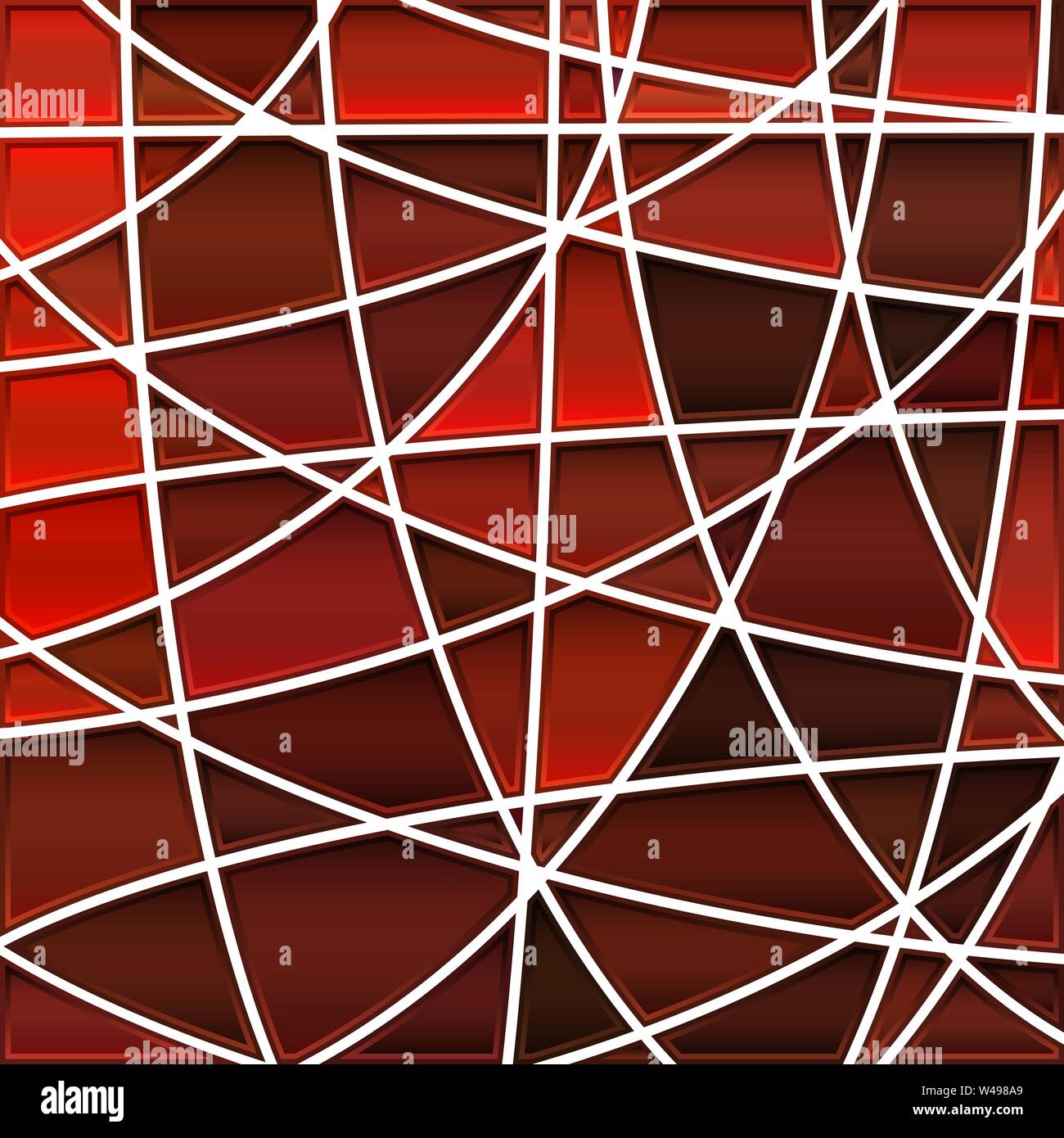 abstract vector stained-glass mosaic background - bright red Stock ...