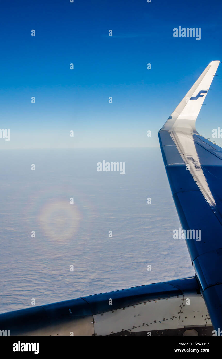 sky and clouds from the window of the plane altitude flight flight ...