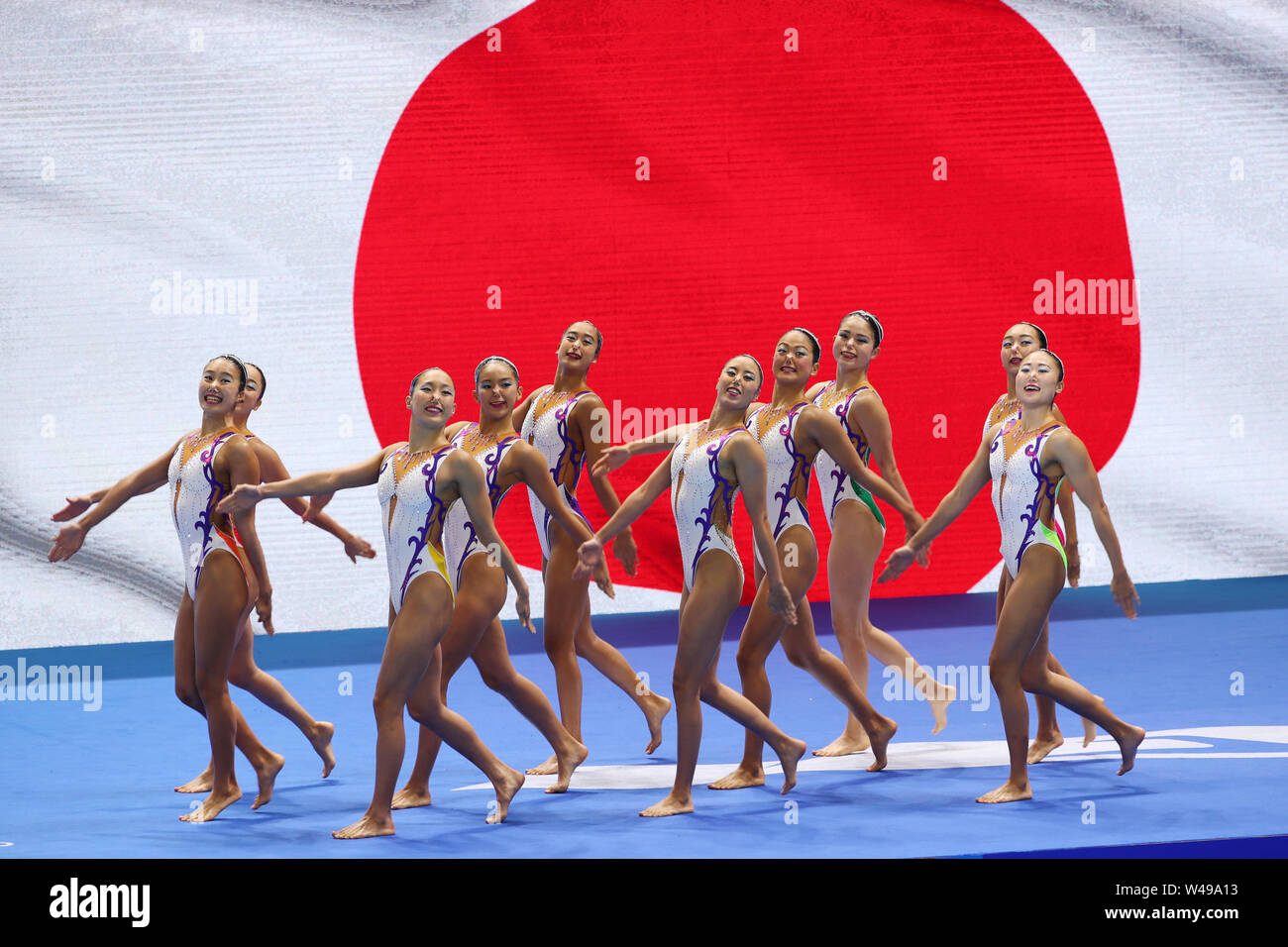 Gwangju, South Korea. 20th July, 2019. Japan team group (JPN) Artistic ...