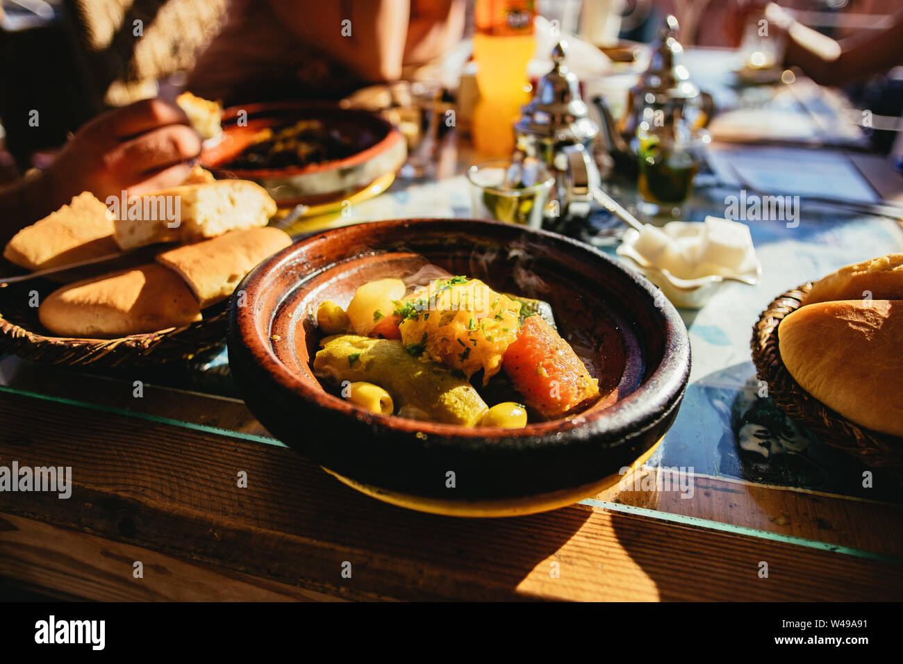 Local food served for lunch at a restaurant Stock Photo - Alamy
