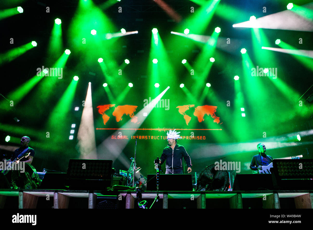 Locarno Switzerland. 20 July 2019. The English funk band JAMIROQUAI ...