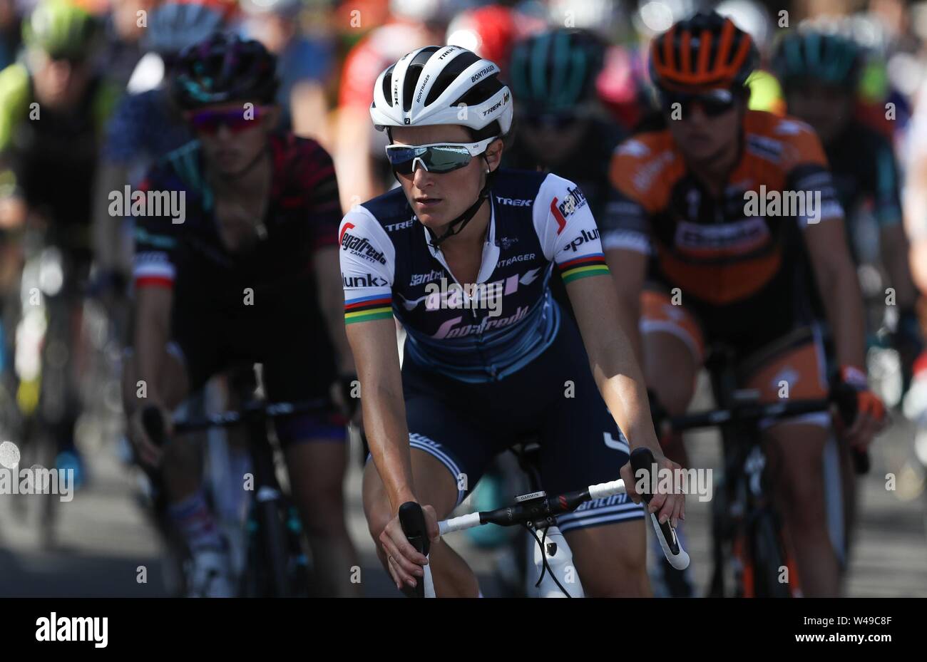Elizabeth Deignan on Trek-Segafredo during the UCI Women's World Tour ...