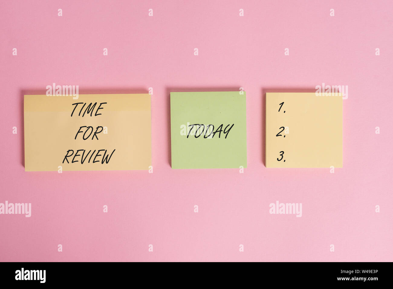 Writing note showing Time For Review. Business concept for review of a ...