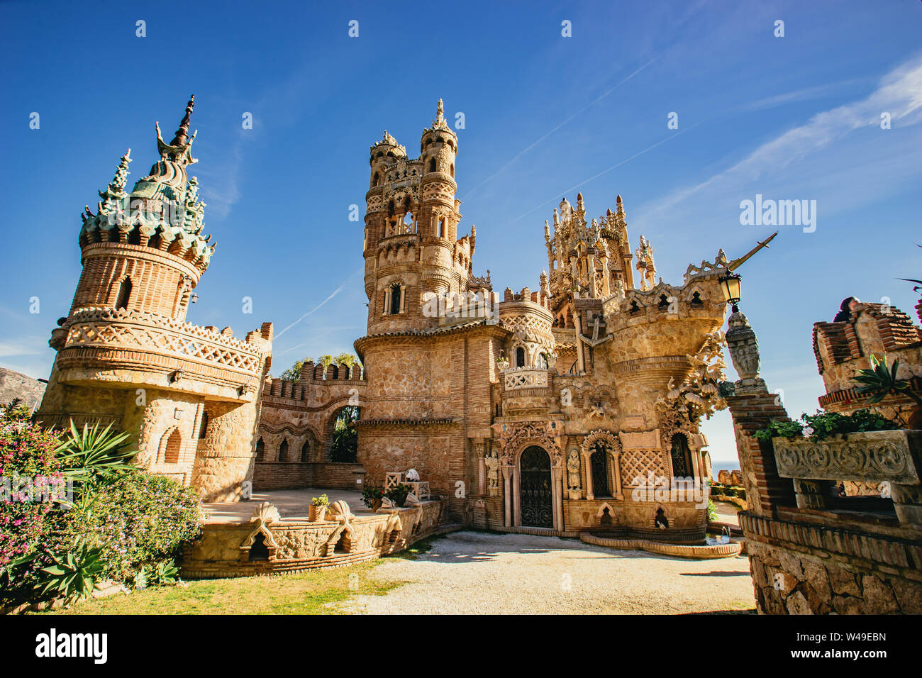 Landscape view of Castillo de Colomares Stock Photo - Alamy