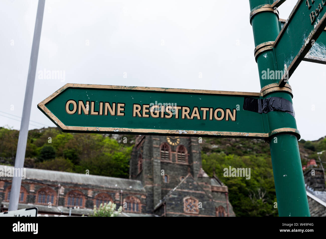 Word writing text Online Registration. Business photo showcasing System ...