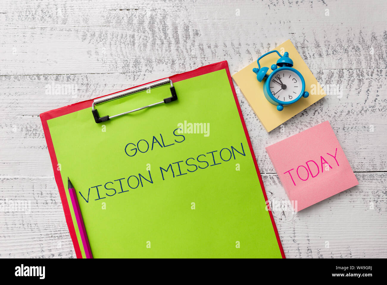Handwriting text Goals Vision Mission. Conceptual photo practical ...