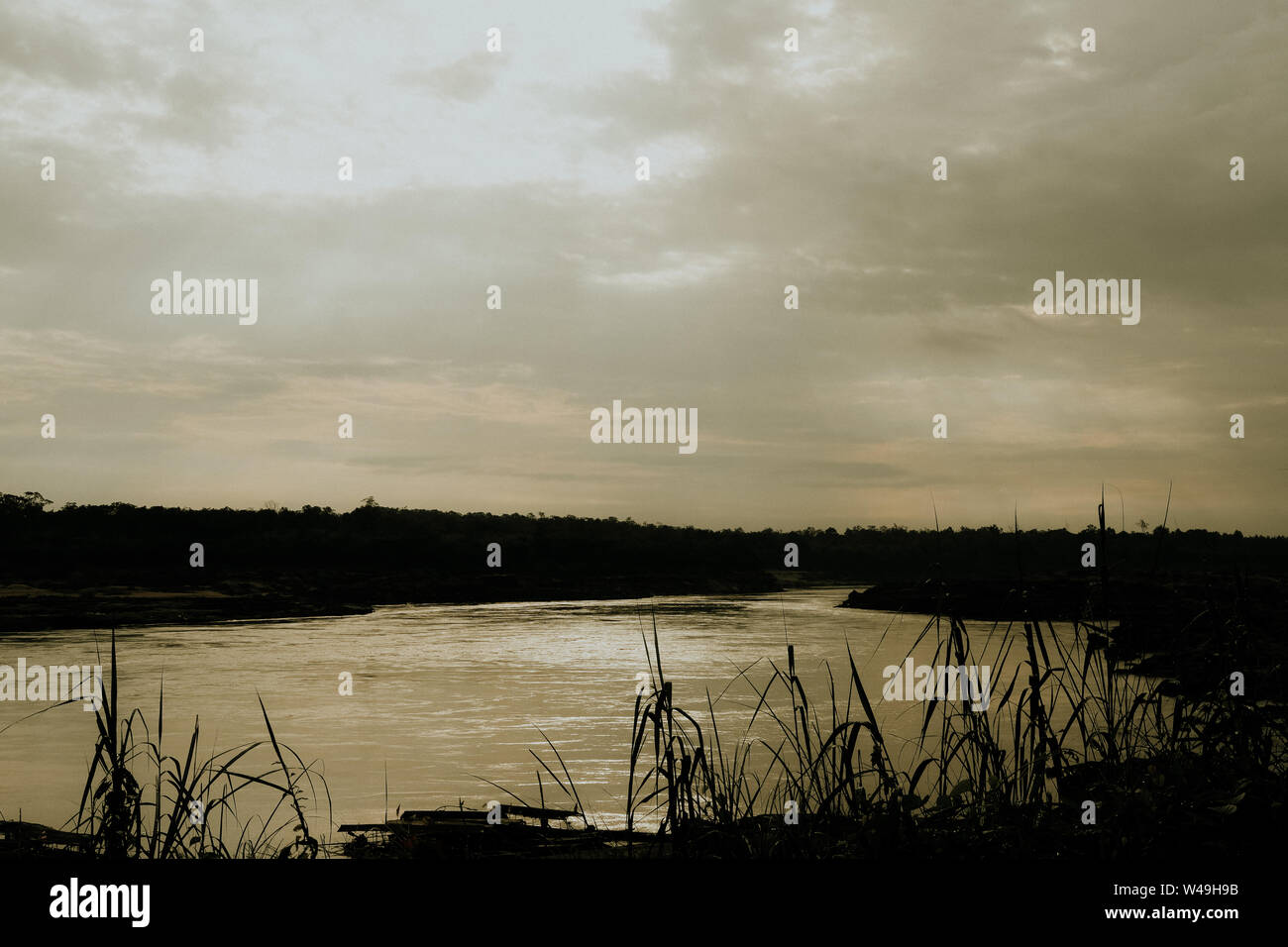 water stream river flowing between grand canyon at night Stock Photo ...