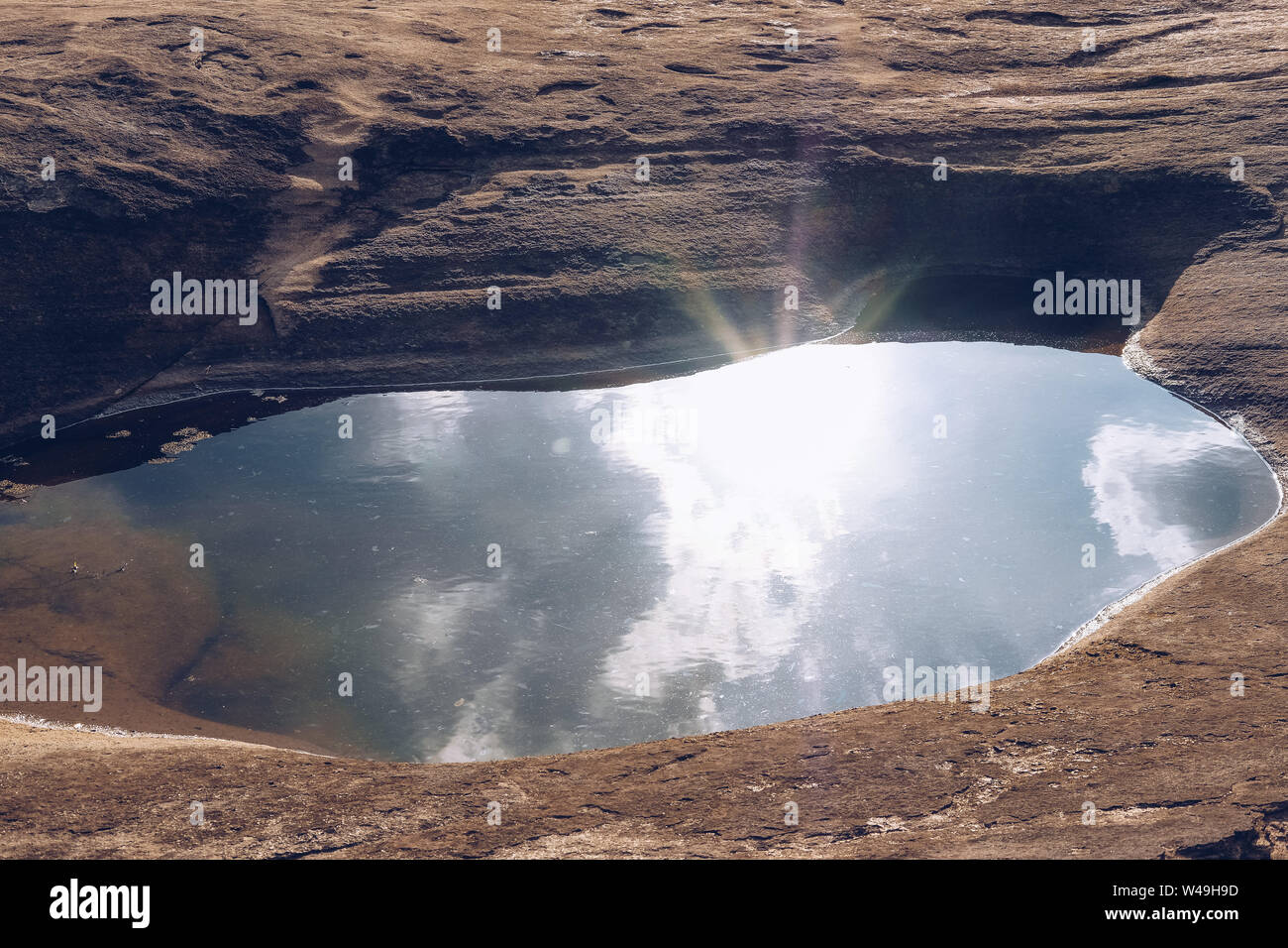 cracked rock in grand canyon. crack rift crevice in stone Stock Photo ...