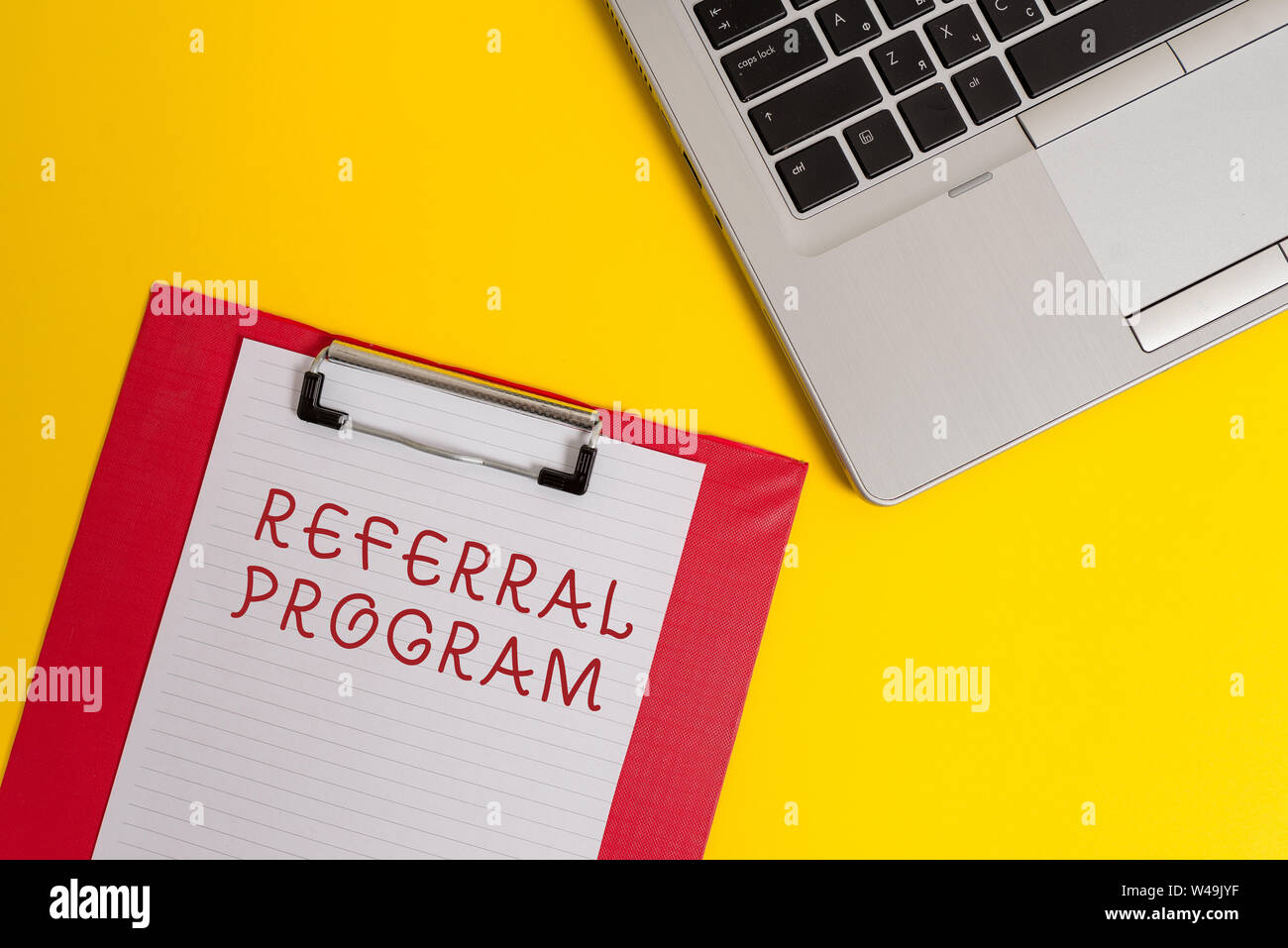 Conceptual hand writing showing Referral Program. Concept meaning ...