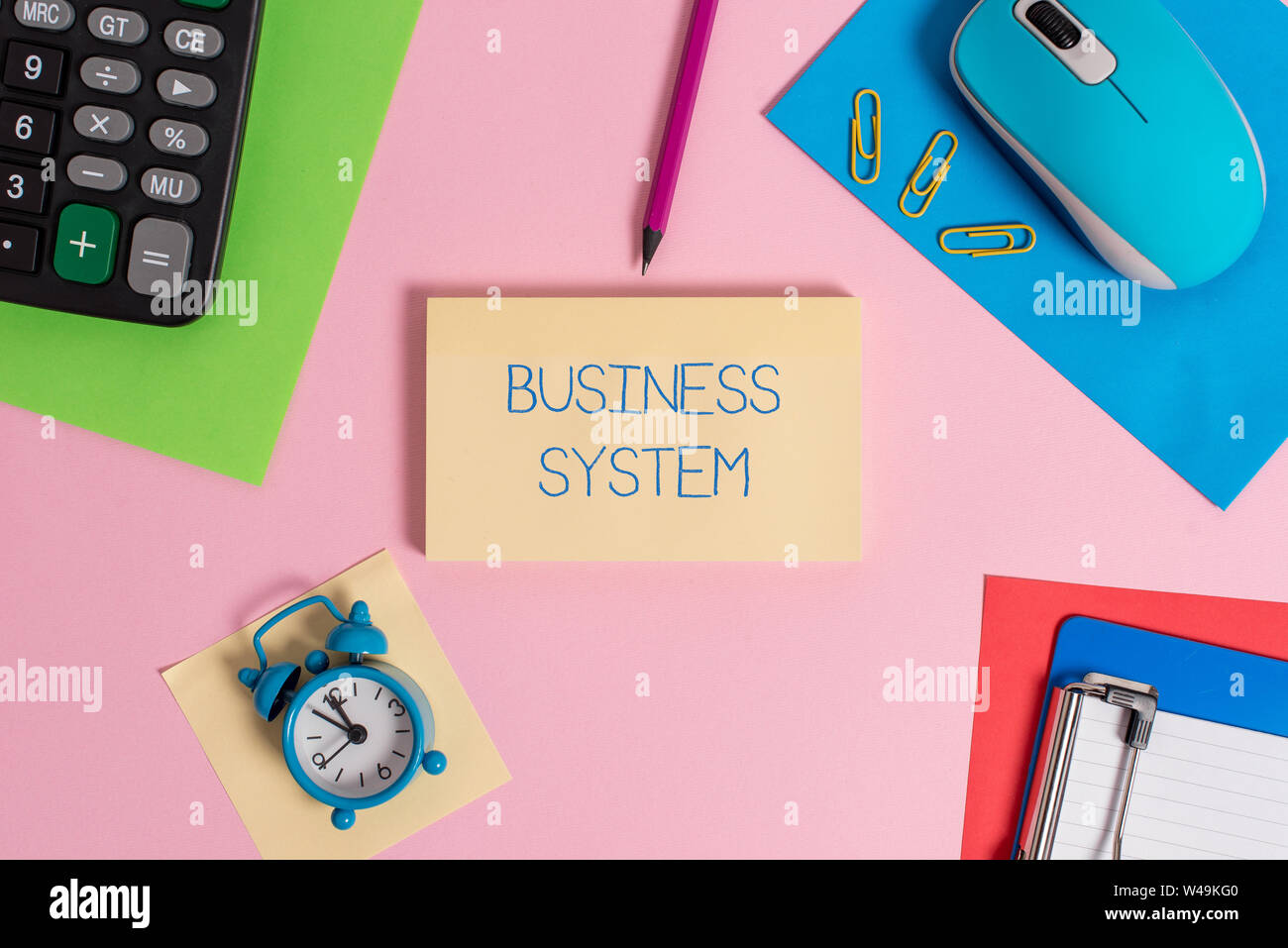 Conceptual hand writing showing Business System. Concept meaning A ...