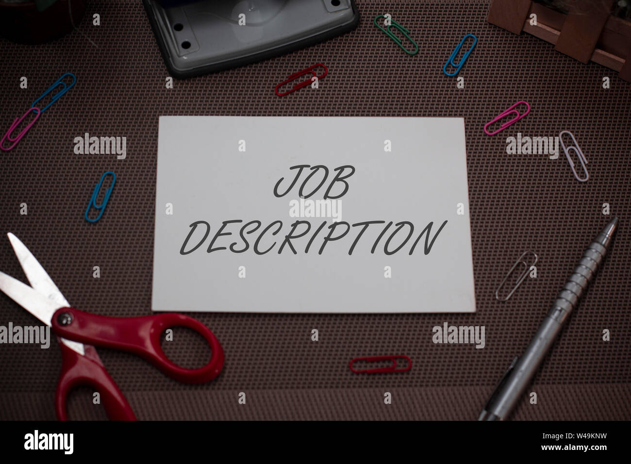 Handwriting text writing Job Description. Conceptual photo a formal ...