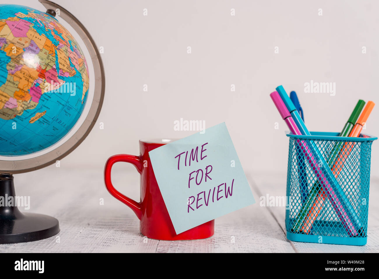 Writing note showing Time For Review. Business concept for review of a ...