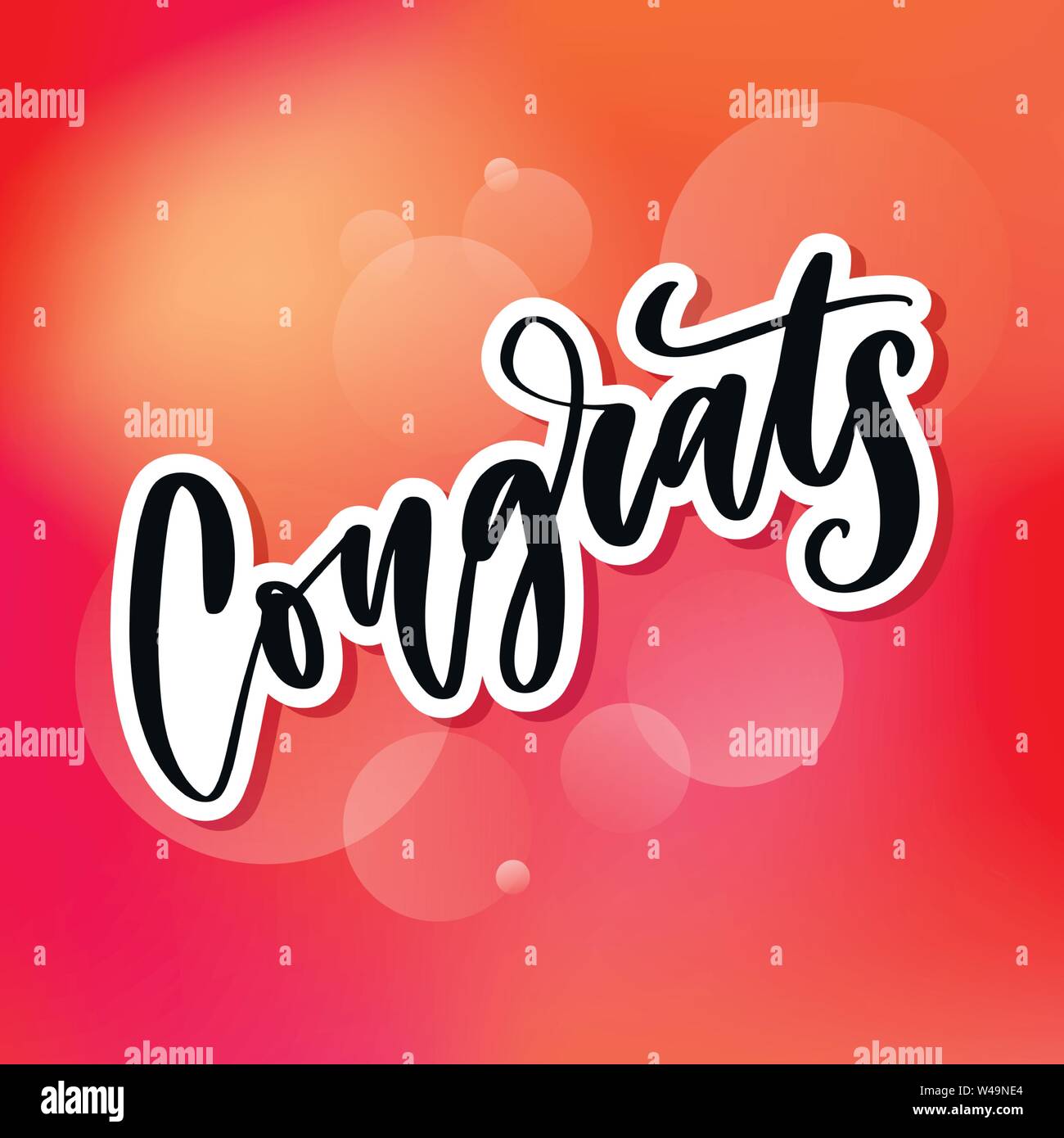Congrats hand written lettering for congratulations card, greeting card ...
