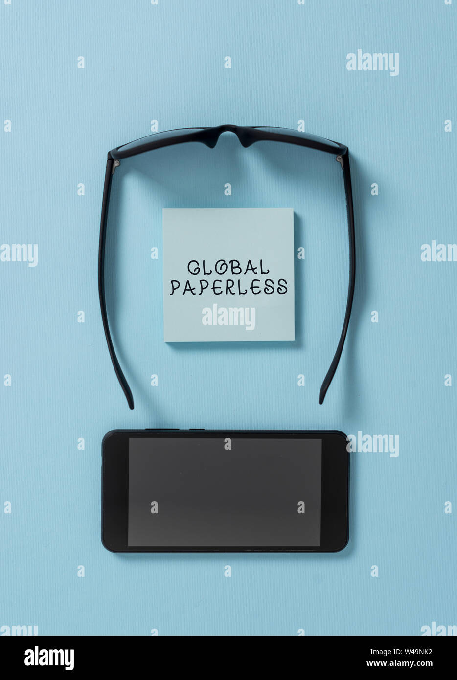 Handwriting text writing Global Paperless. Conceptual photo going for ...