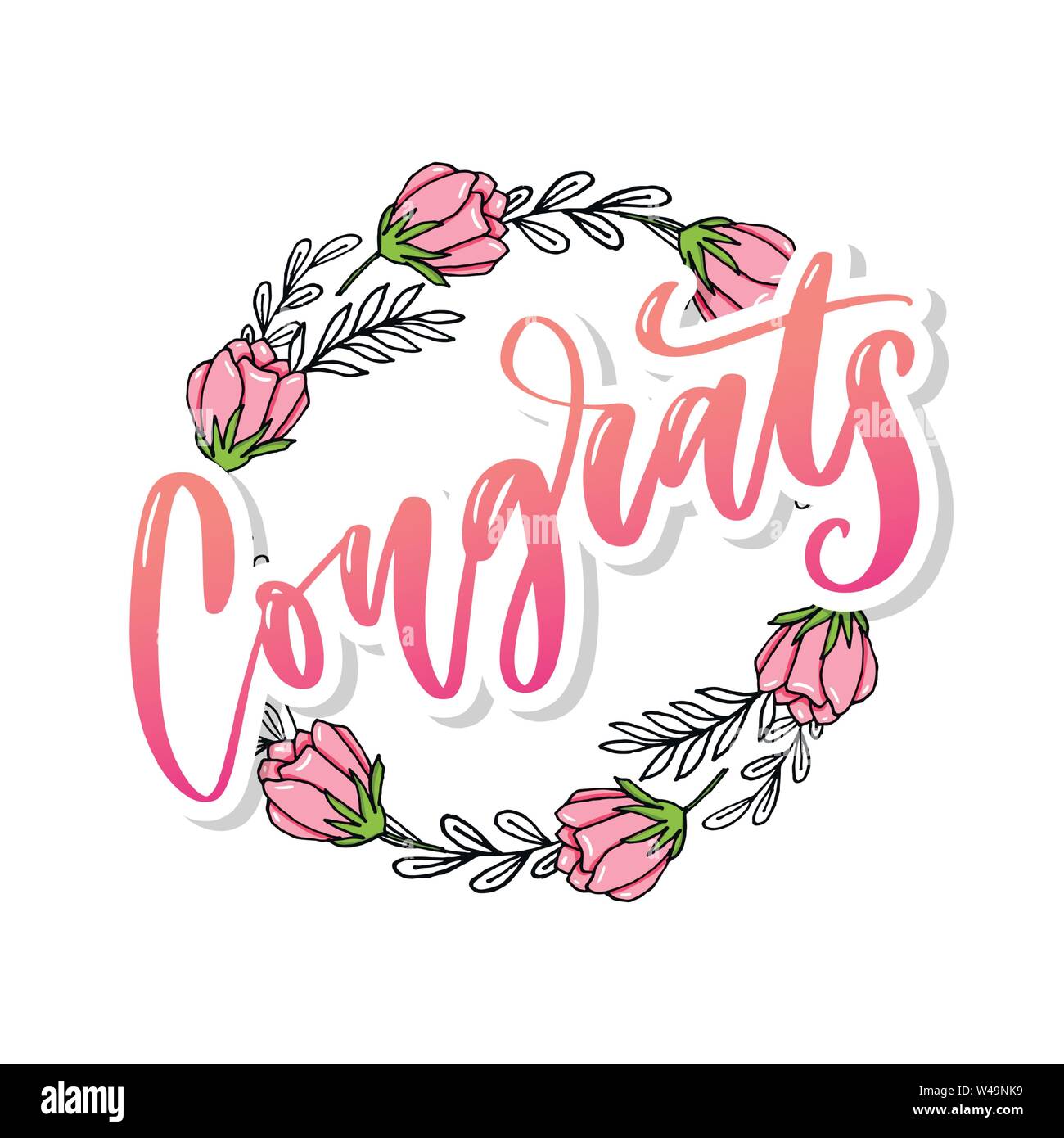 Congrats hand written lettering for congratulations card, greeting card ...