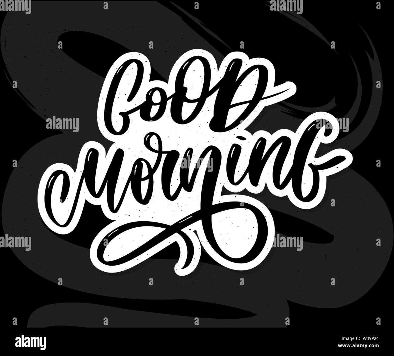 Retro good morning calligraphy design hi-res stock photography and ...