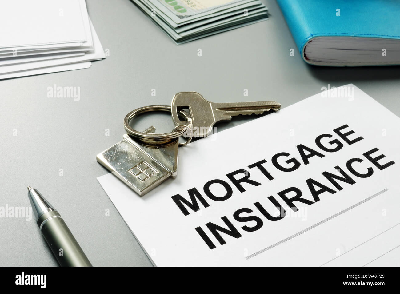 Mortgage insurance application form and pen Stock Photo - Alamy