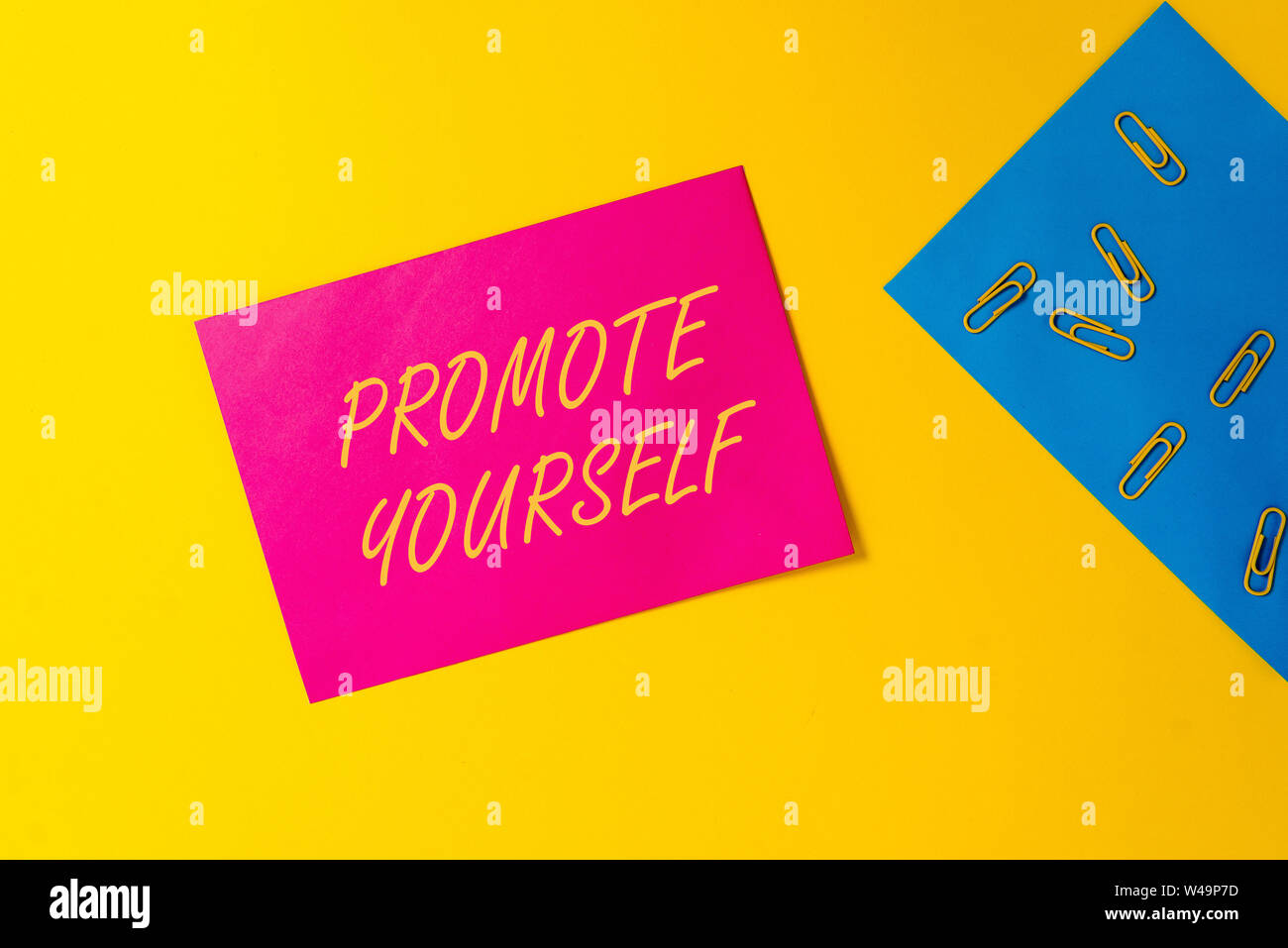 Conceptual hand writing showing Promote Yourself. Concept meaning ...