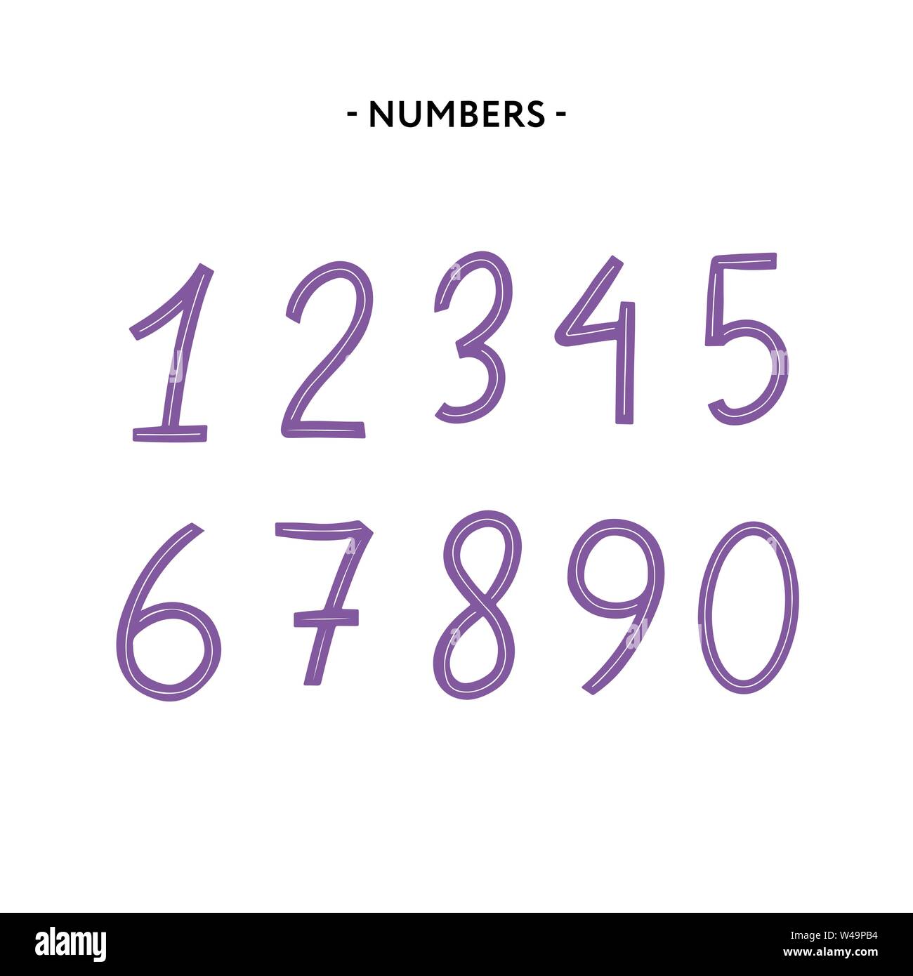 FLATLI. Flat line font. Latin alphabet numbers from 1 to 0. Signs in ...