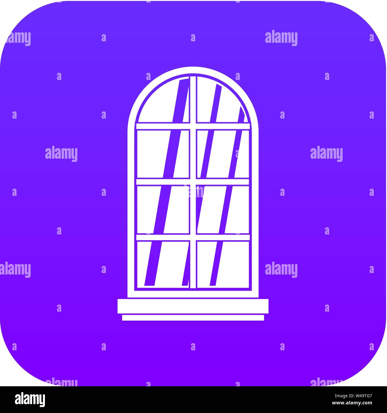 White window frame icon digital purple Stock Vector Image & Art - Alamy