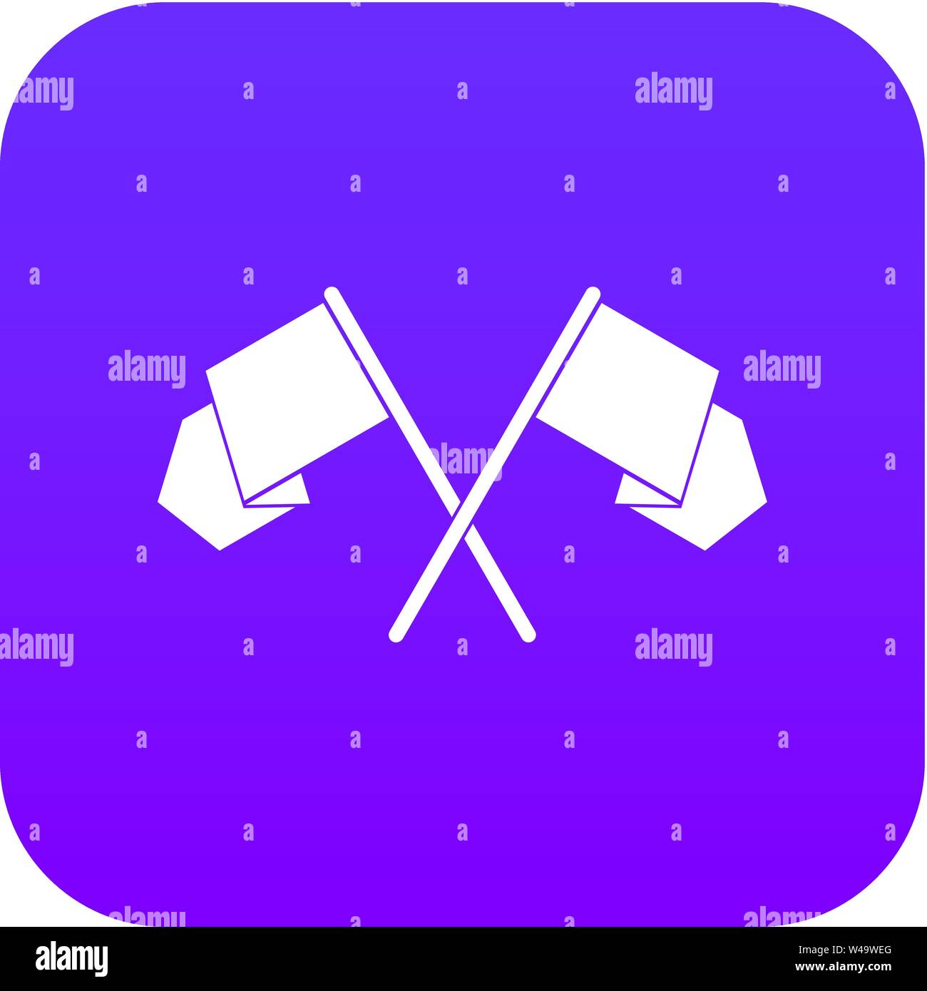 Crossed flags icon digital purple Stock Vector Image & Art - Alamy