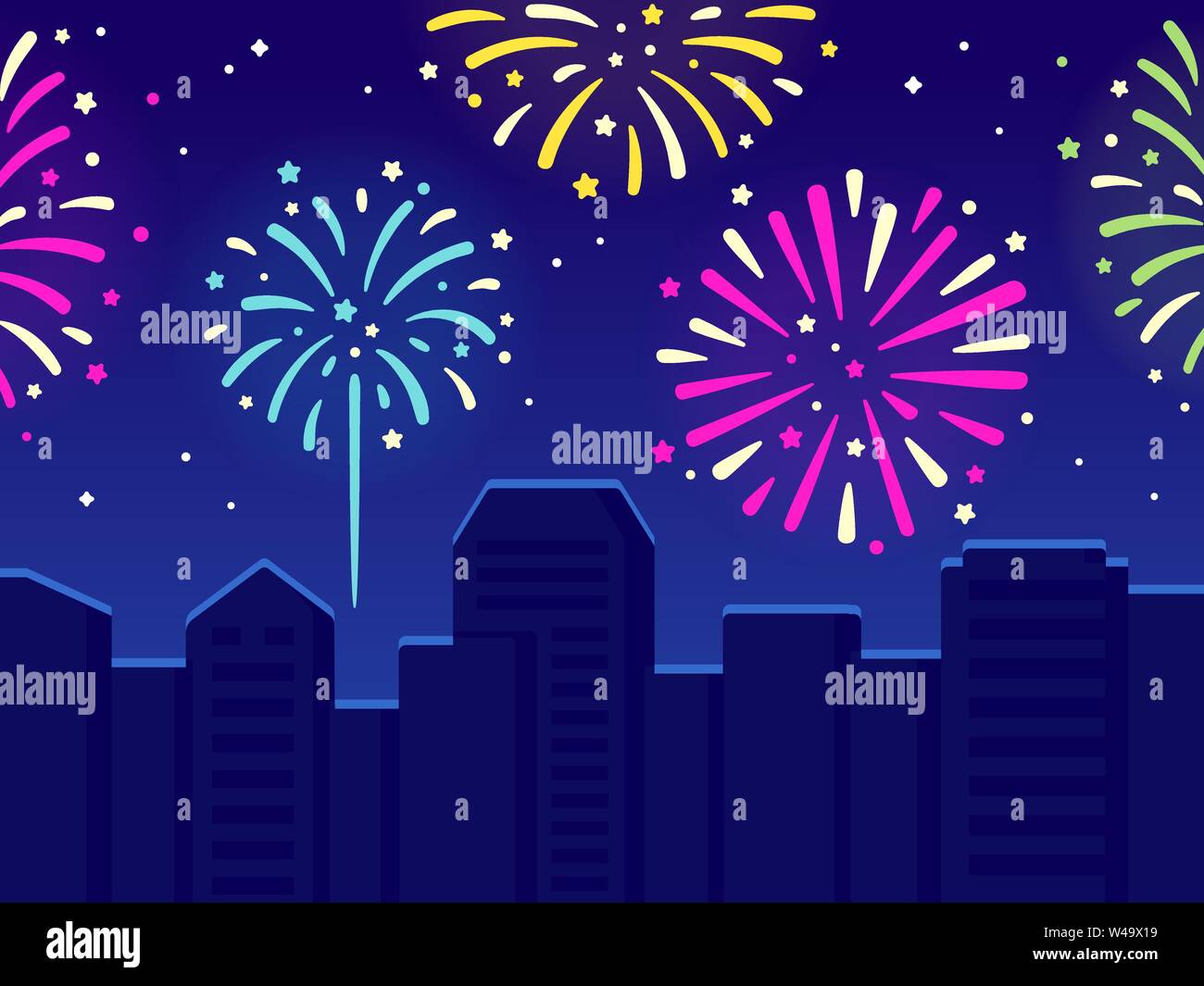 Fireworks guy fawkes skyline Stock Vector Images - Alamy
