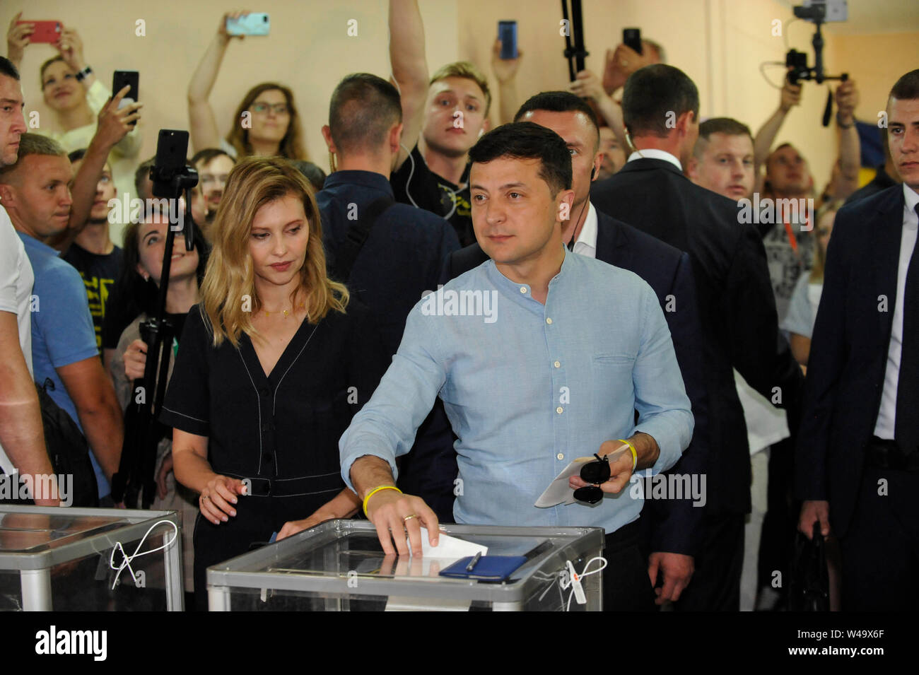Kiev, Ukraine. 21st July, 2019. President of Ukraine Volodymyr Zelensky ...