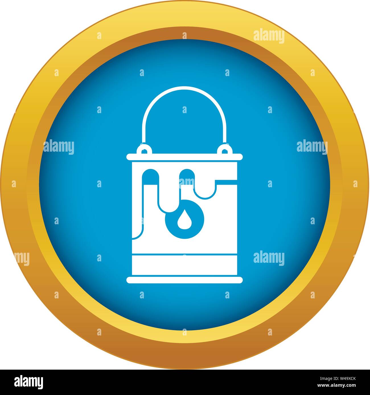 Bucket with paint icon blue vector isolated Stock Vector Image & Art ...