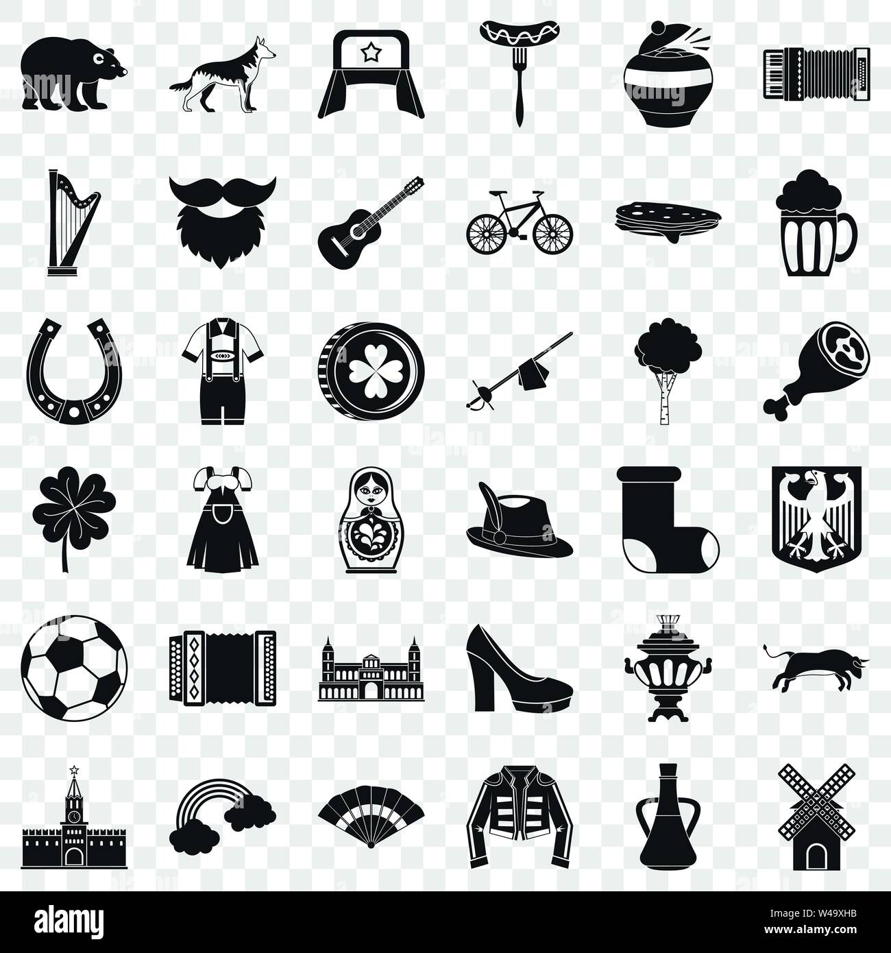 Souvenir icons set, simple style Stock Vector Image & Art - Alamy