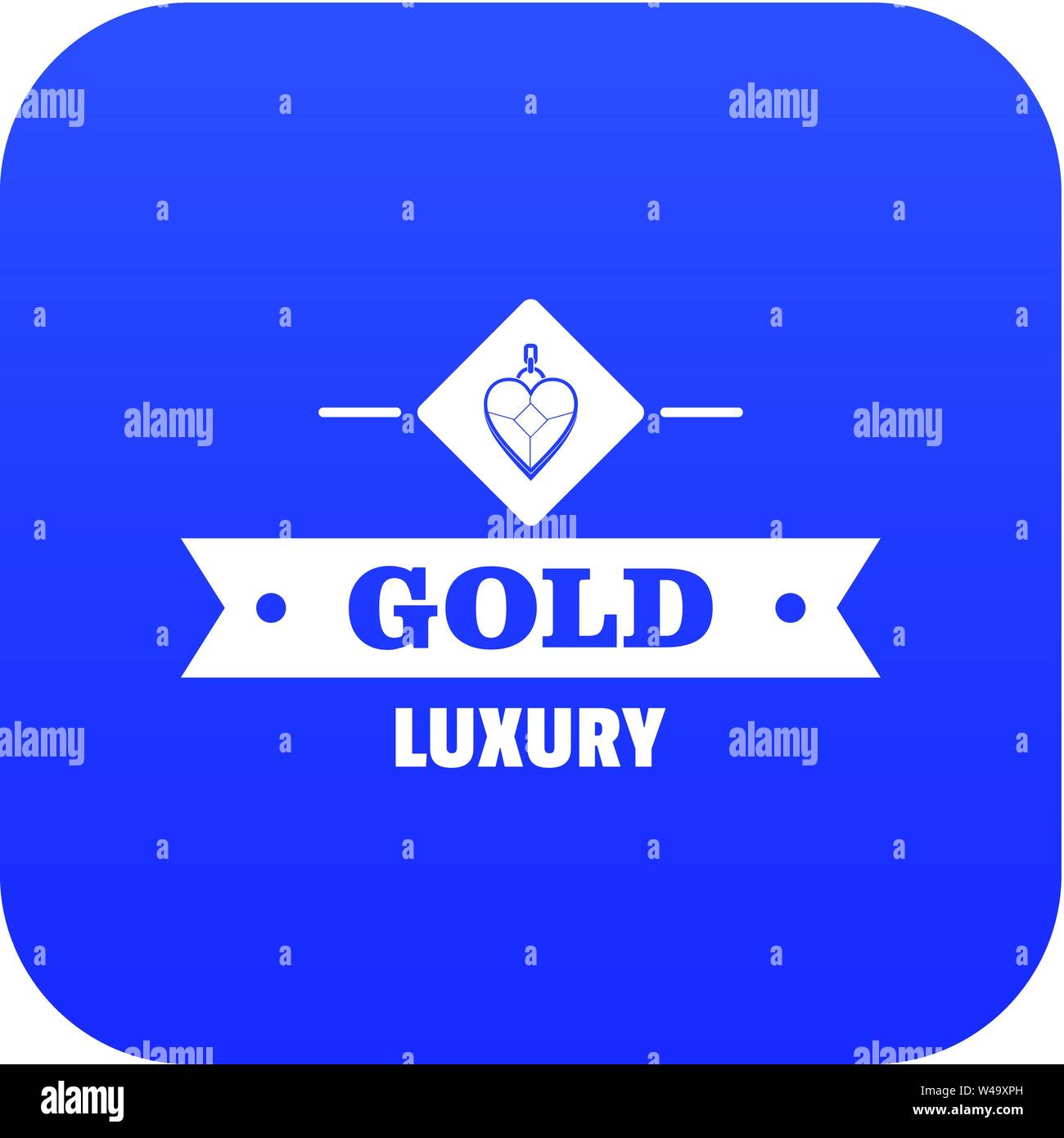 Jewelry gold icon blue vector Stock Vector Image & Art - Alamy