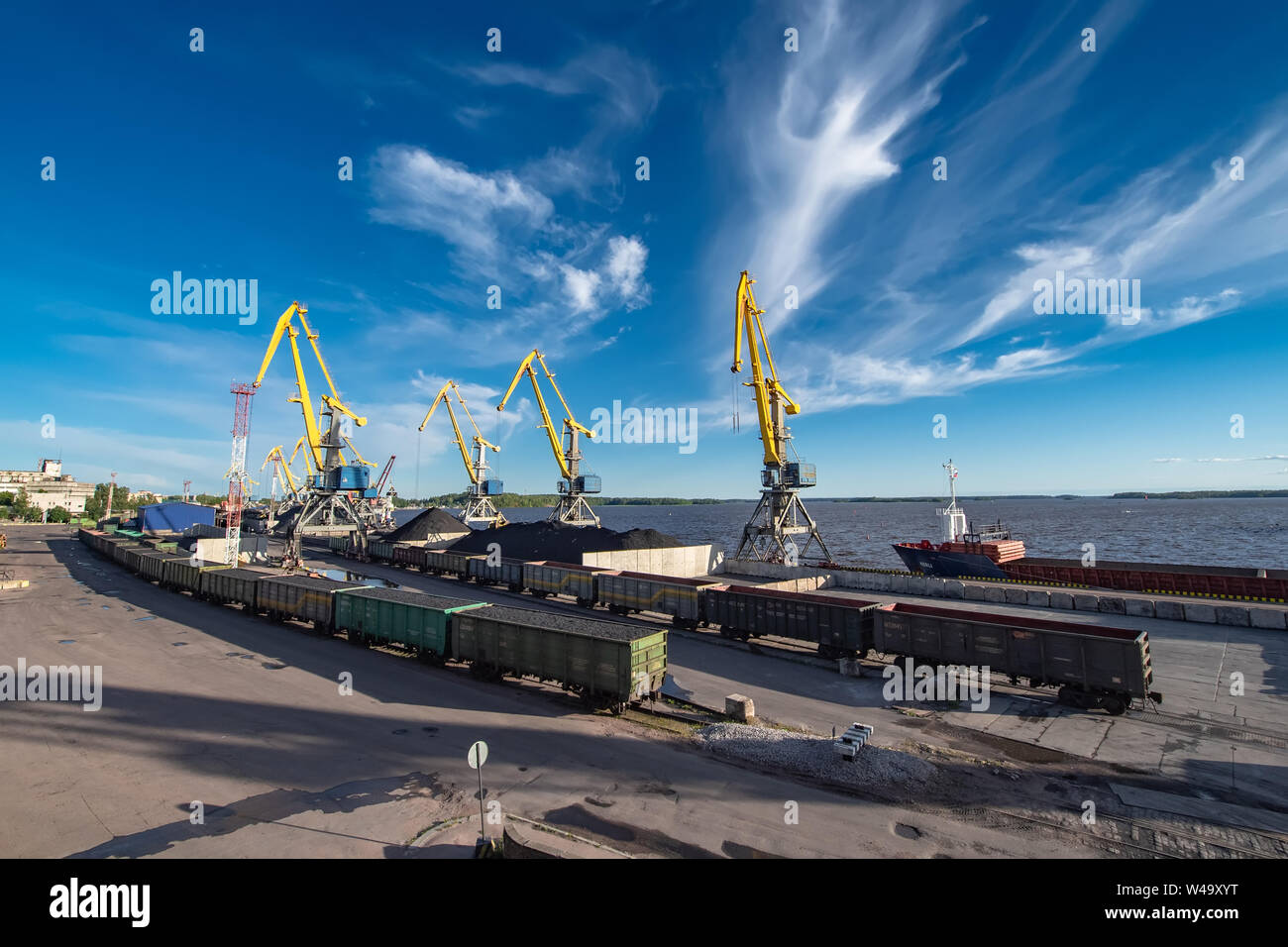 Cargo port of vyborg hi-res stock photography and images - Alamy