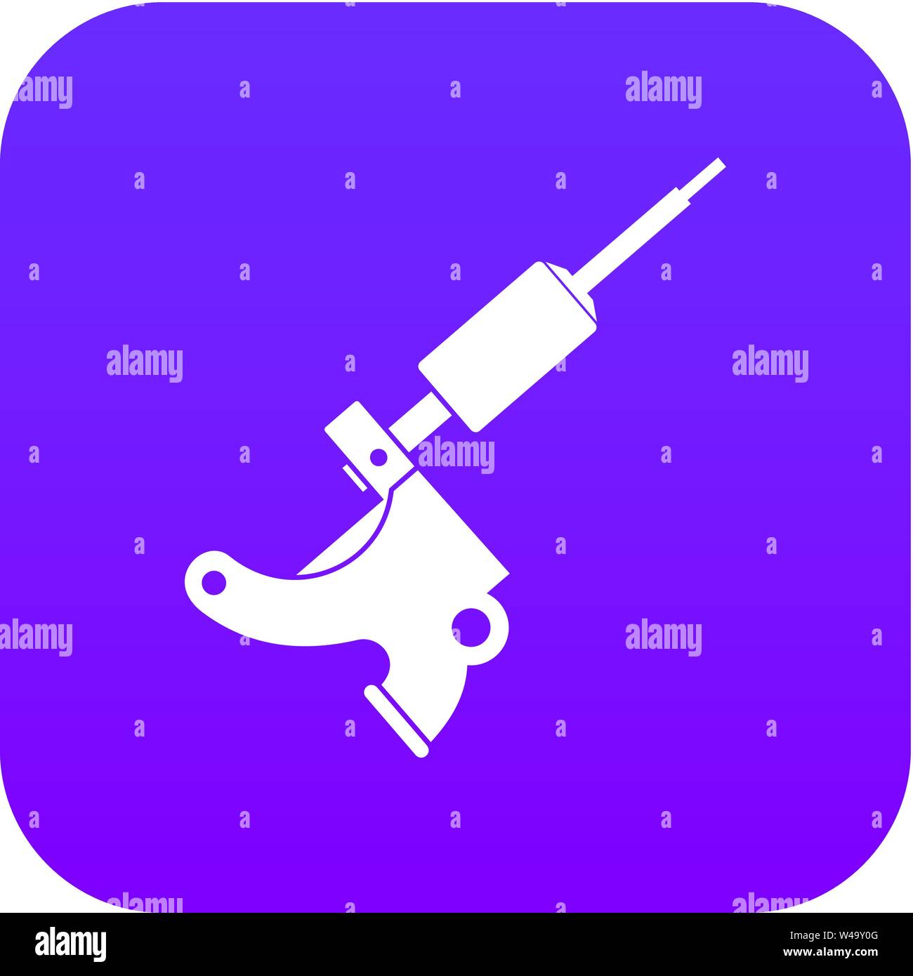 Coil tattoo machine icon digital purple Stock Vector Image & Art - Alamy