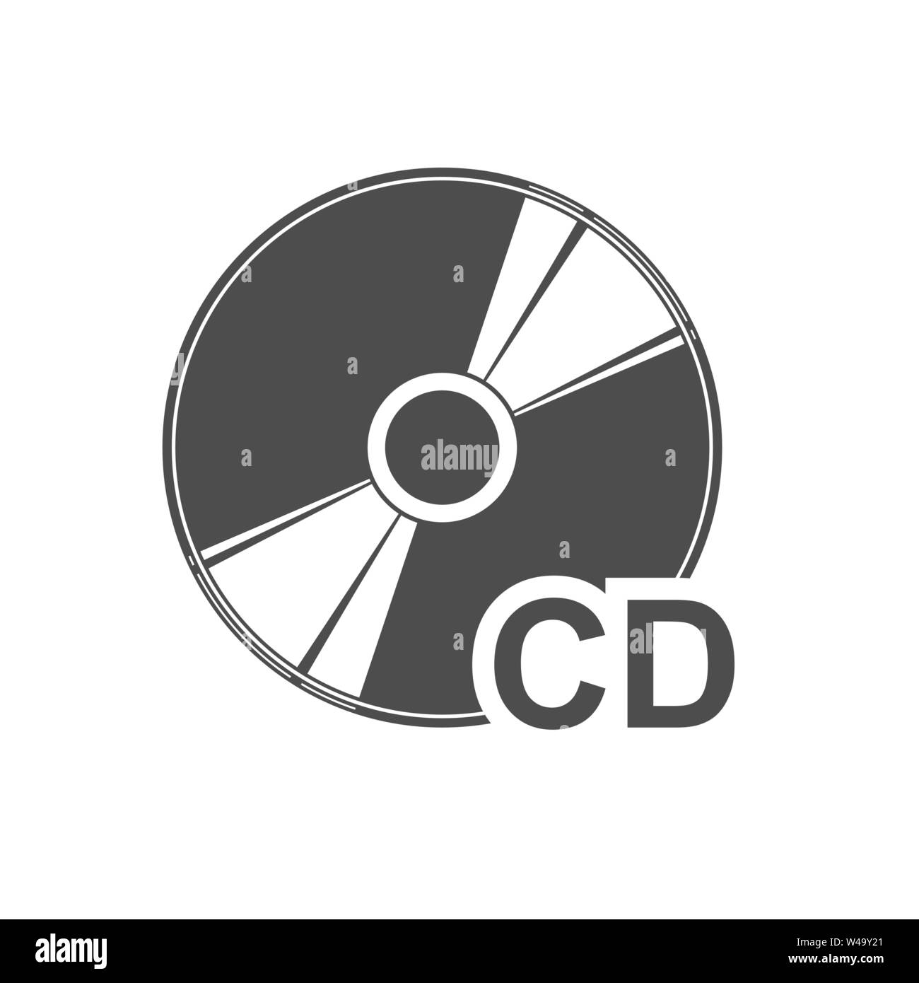 Simple flat CD disc icon for design and decoration Stock Vector Image ...