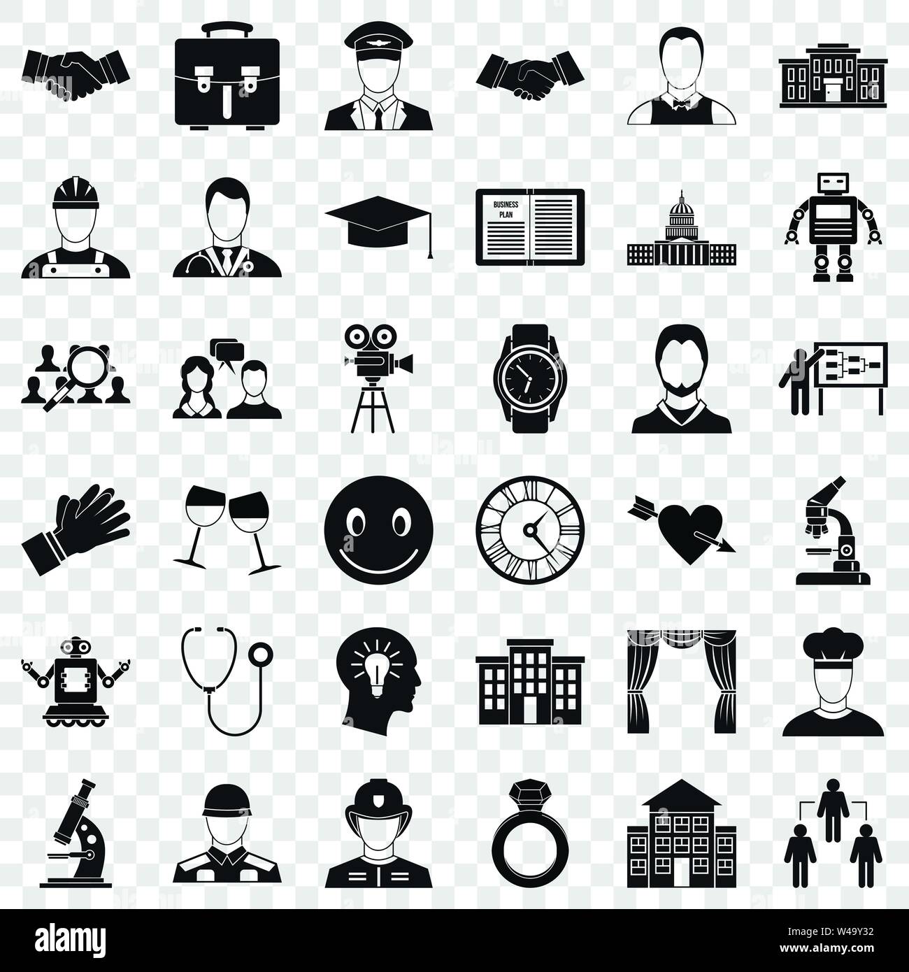 Agreement icons set, simple style Stock Vector Image & Art - Alamy