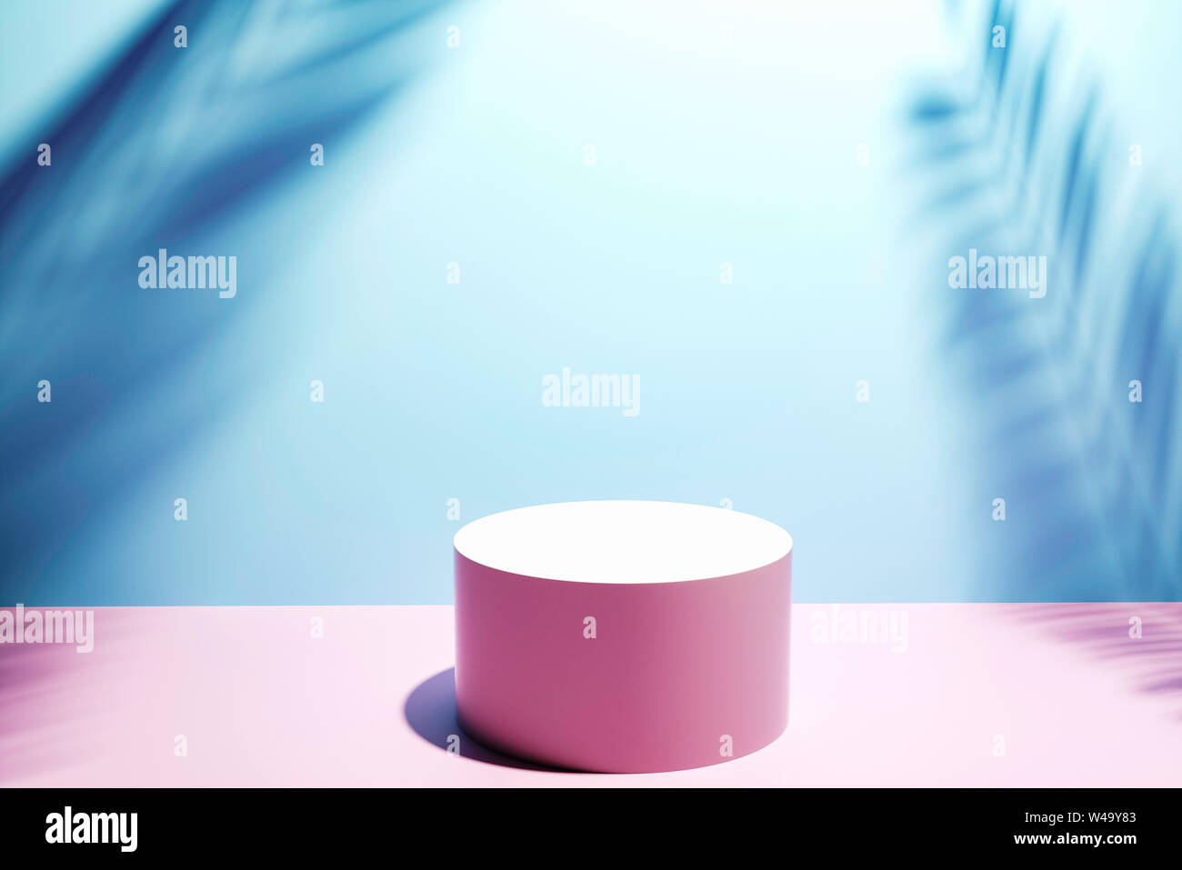 Pink and blue Studio Background with stand for product placement or as ...