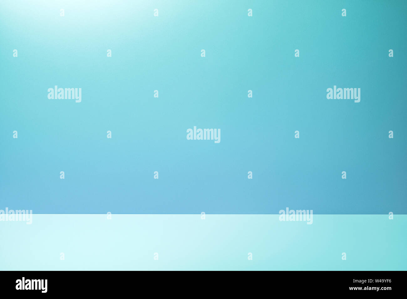 Blue background for product placement or as a design template with wall ...