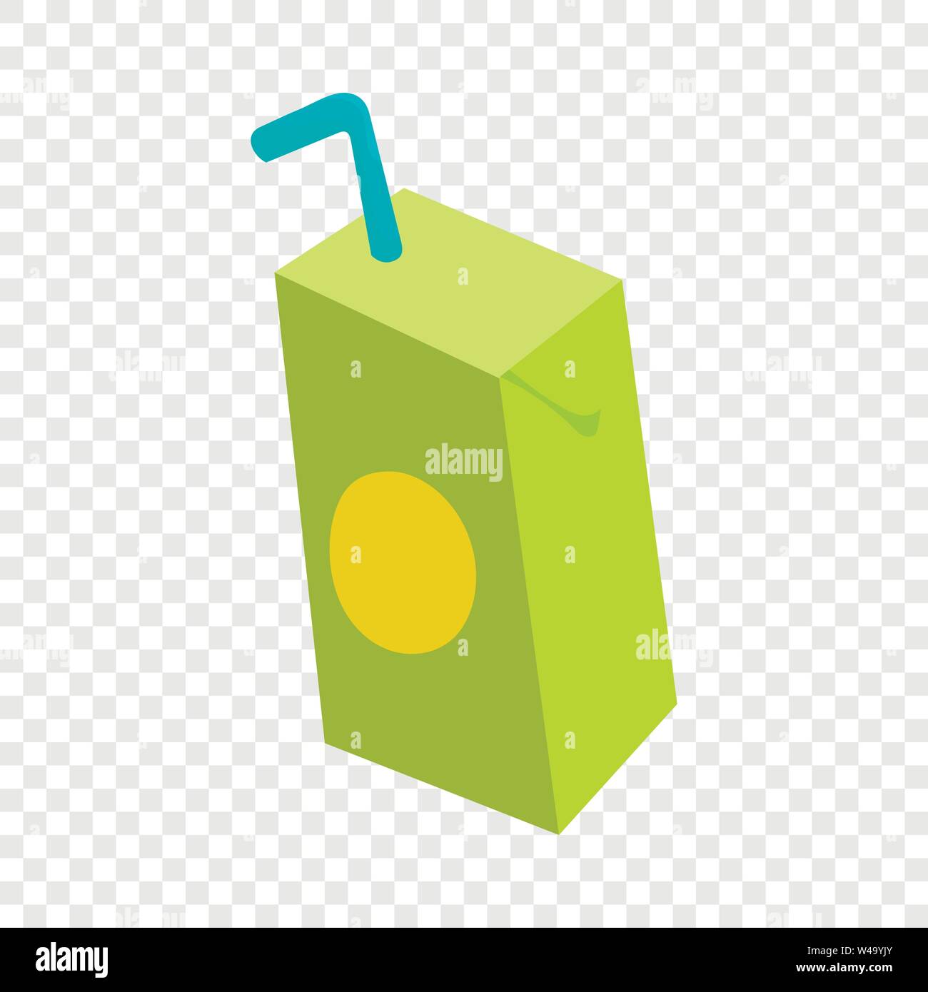 Pack juice with drinking straw icon, cartoon style Stock Vector Image ...
