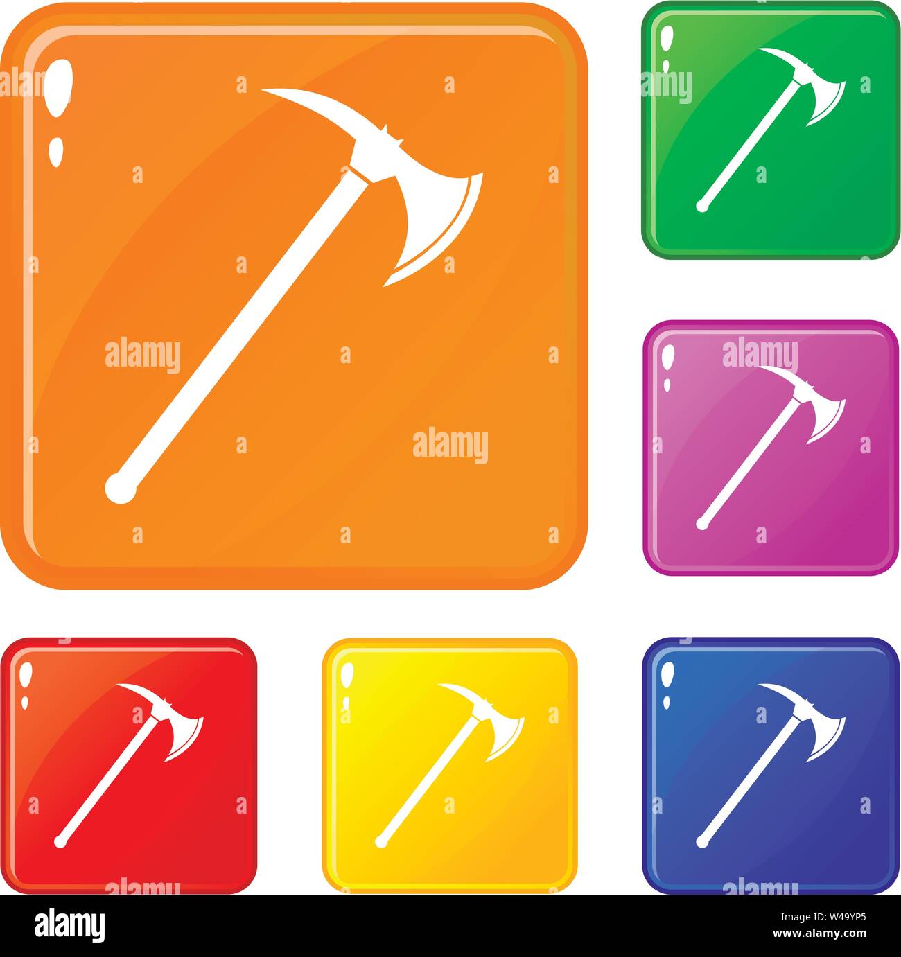 Ax icons set vector color Stock Vector Image & Art - Alamy