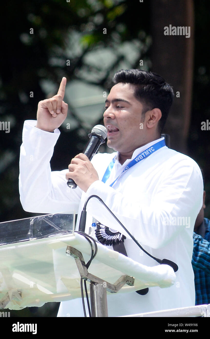 Trinamool congress mp abhishek banerjee addresses hi-res stock ...