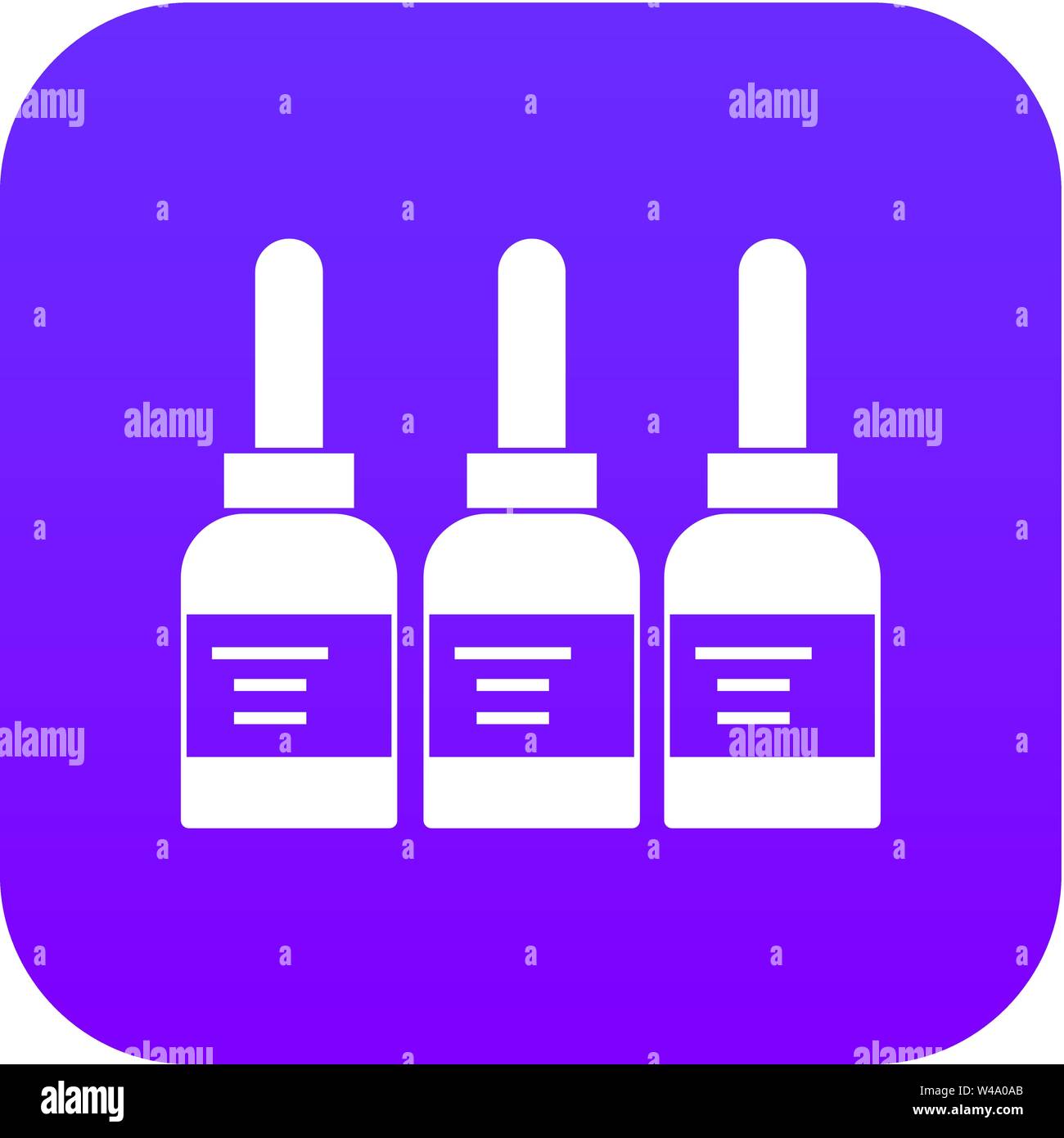 Three tattoo ink bottles icon digital purple Stock Vector Image & Art ...