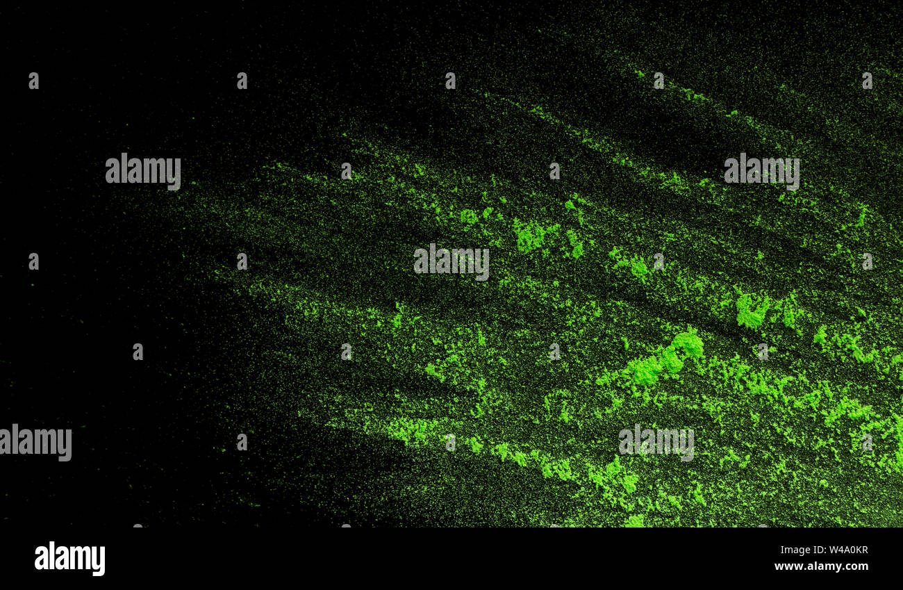 Green color powder explosion hi-res stock photography and images - Alamy